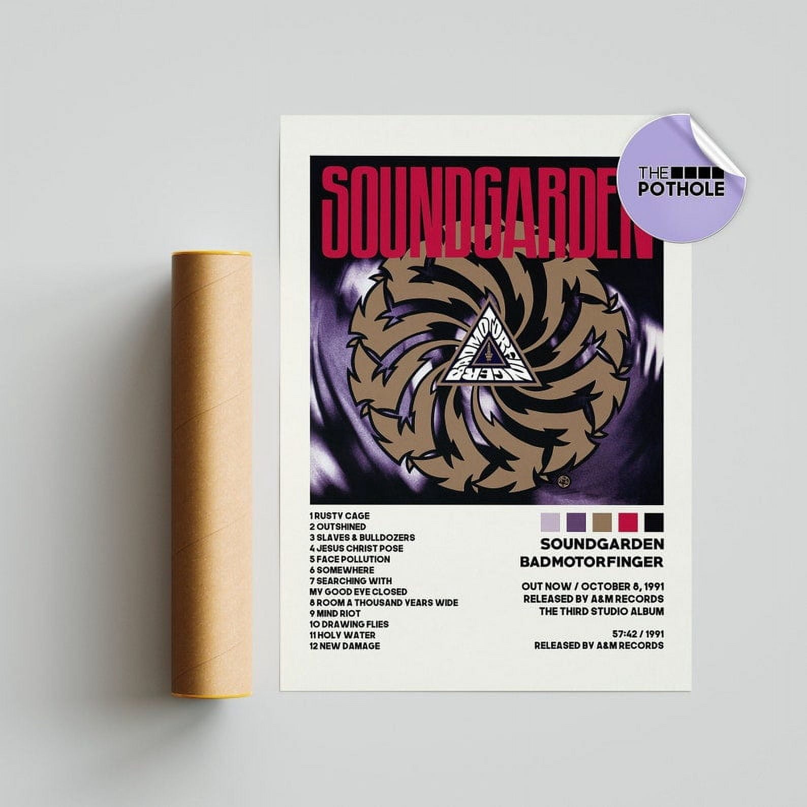 POSTER Soundgarden Posters, Badmotorfinger Poster, Soundgarden ...