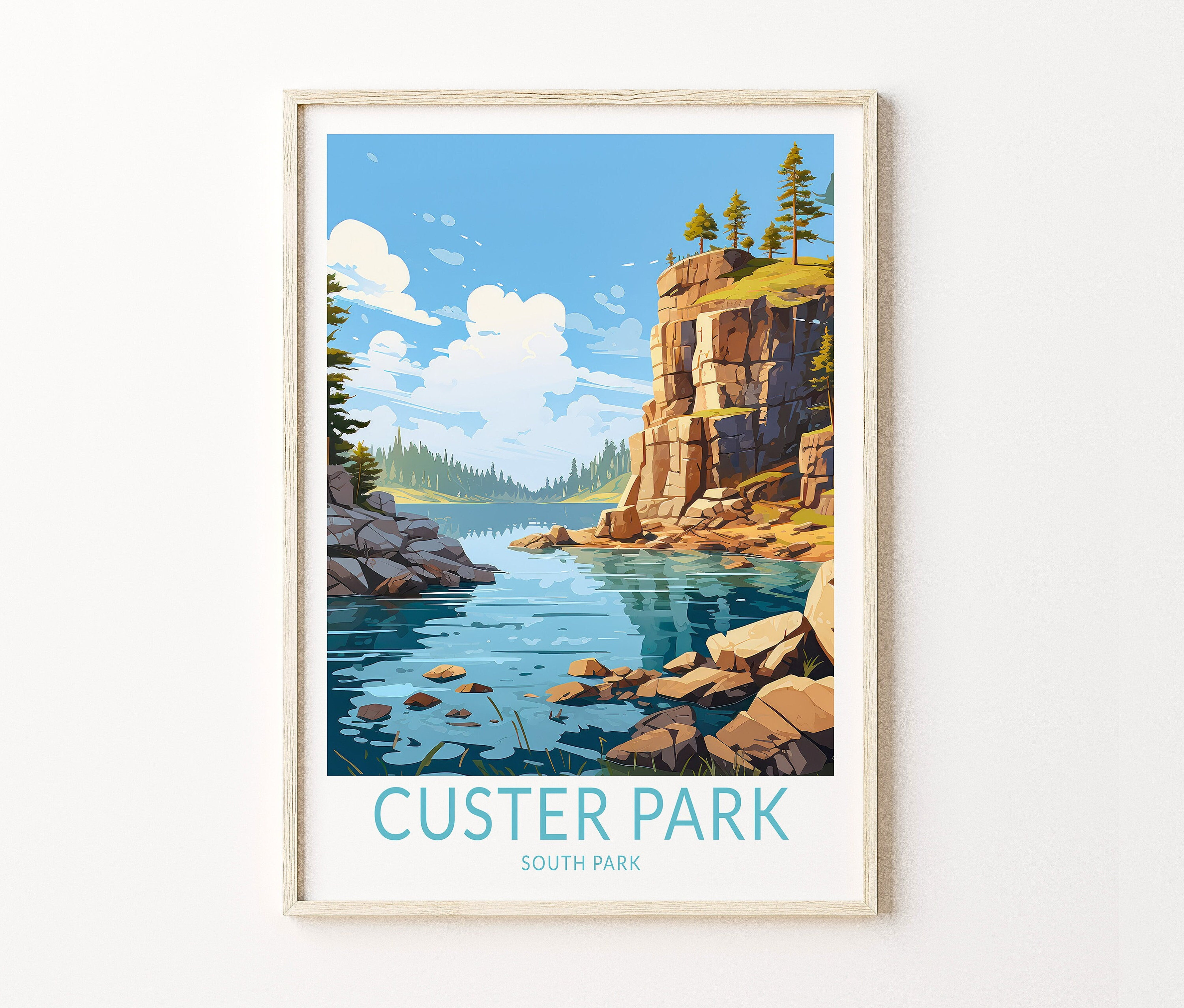 POSTER South Dakota Custer State Park Wall Art, Custer State Park ...