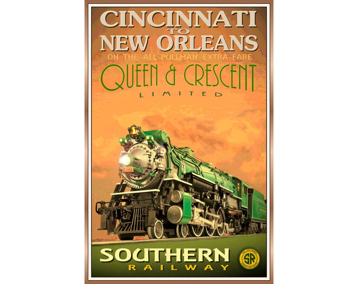 POSTER Southern Railway QUEEN & CRESCENT Limited - Travel Poster New ...