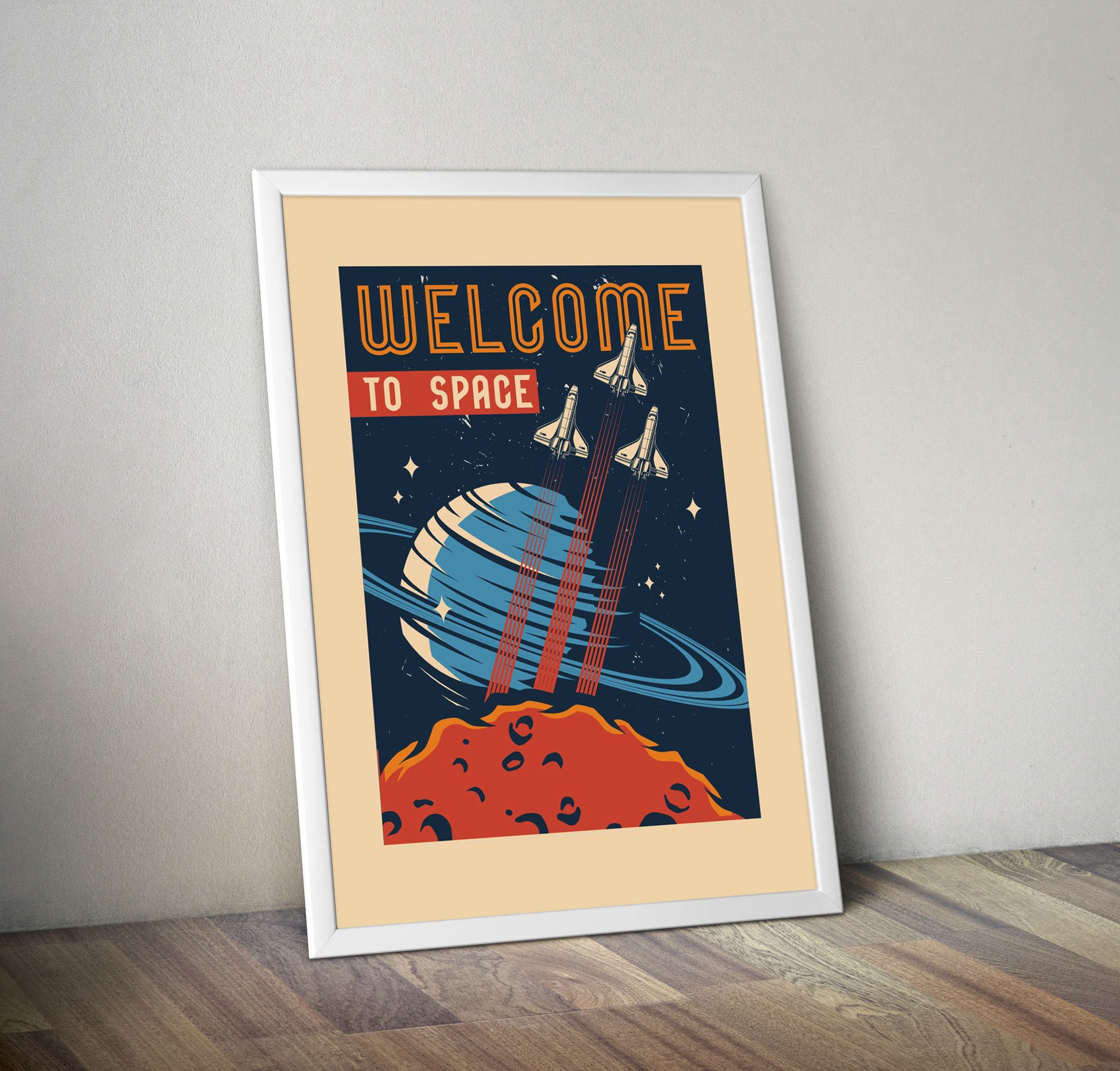 POSTER Space Retro Poster Space Poster Planet Poster Space Travel Wall ...