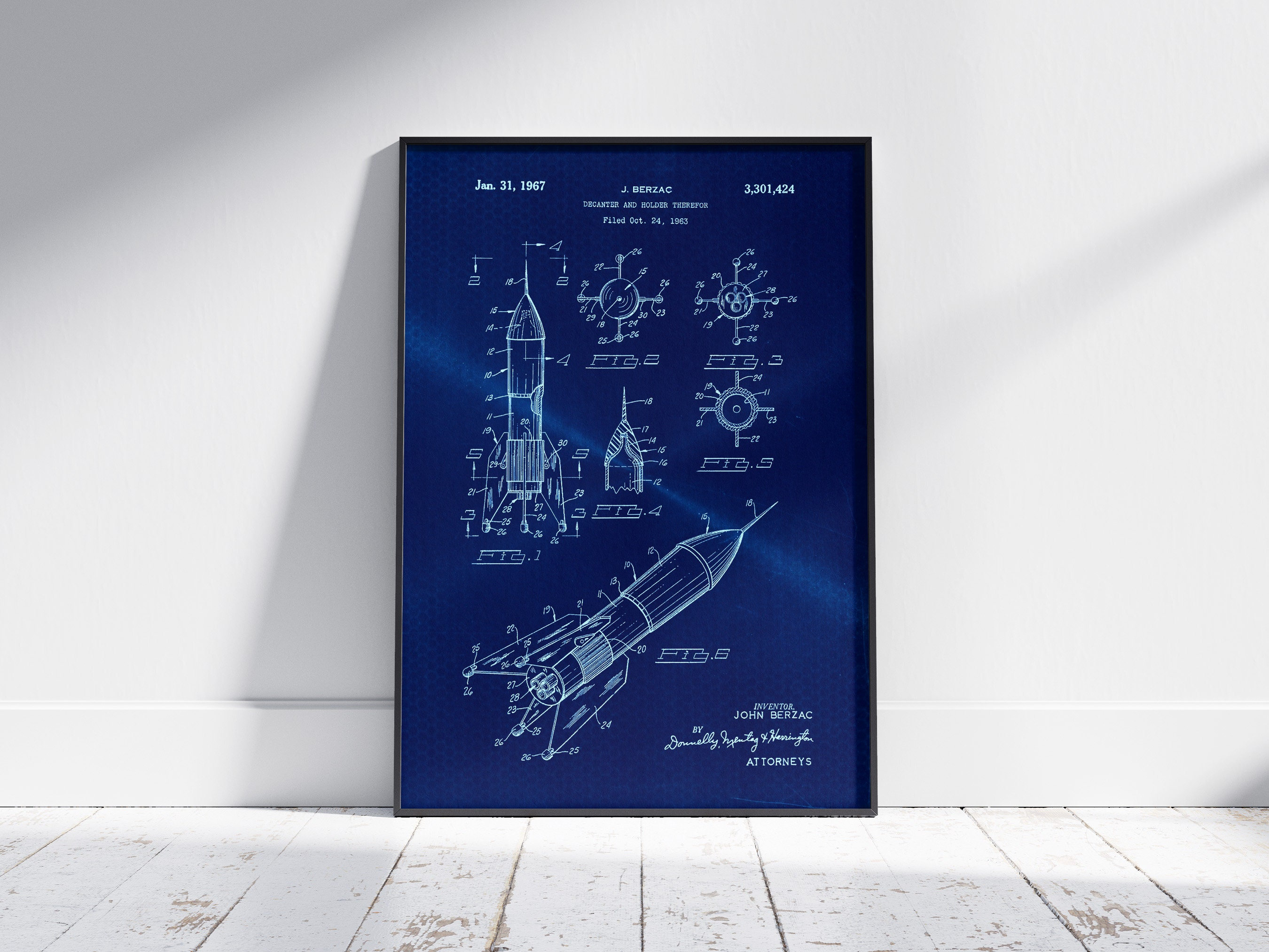 POSTER Space Rocket Poster, Space Shuttle Print, Rocket Blueprint ...