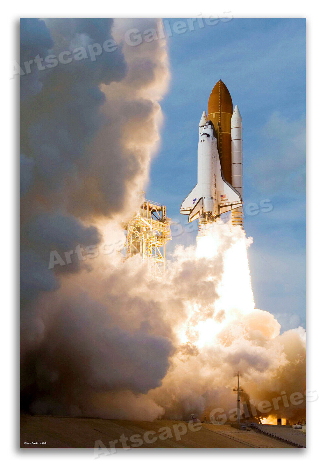 POSTER Space Shuttle Atlantis Launch Poster NASA STS-122-8x12-UNFRAMED ...