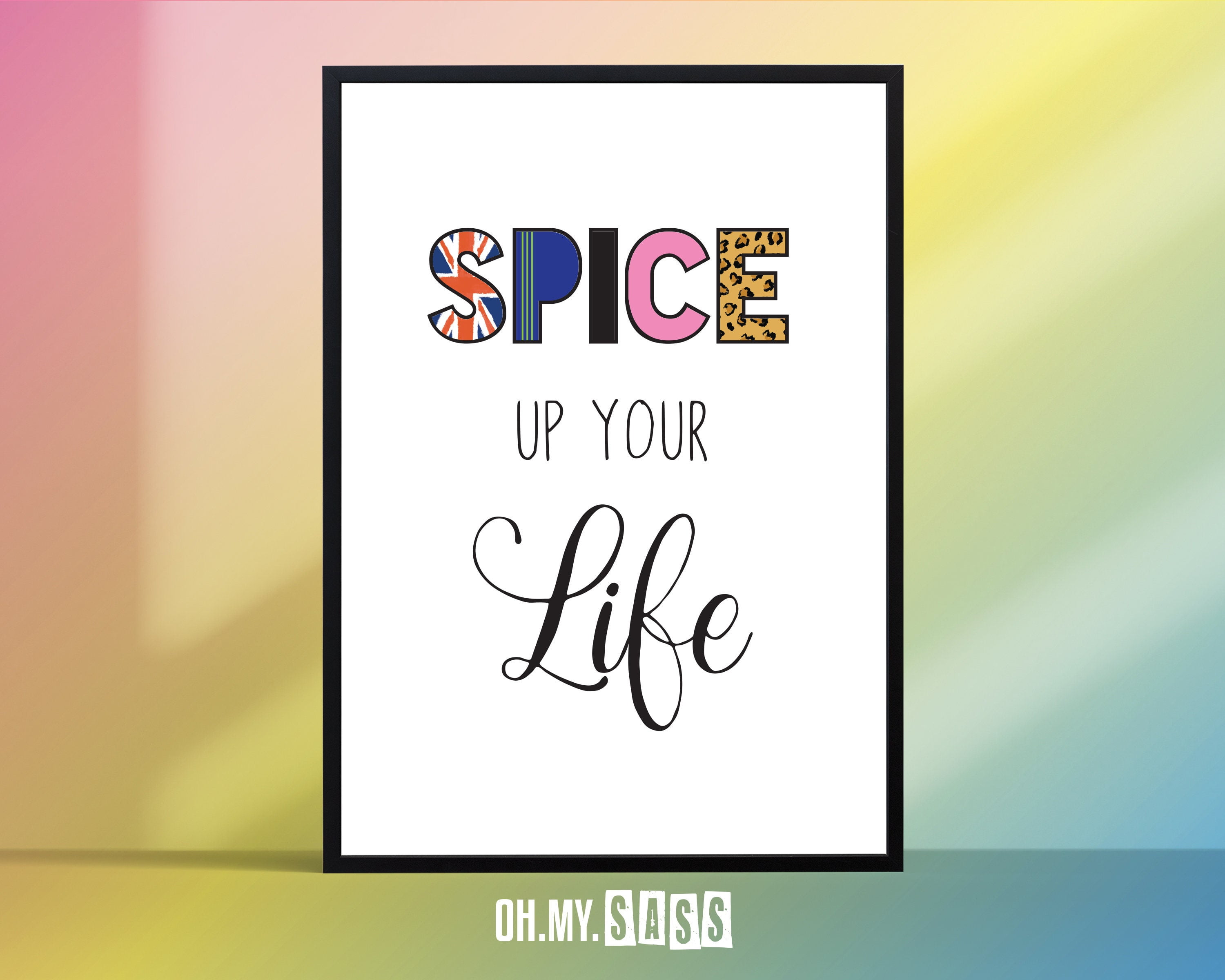 POSTER Spice Girls Fun Song Lyrics Print | Spice Up Your Life | Spiceworld Poster | Wall Print ...