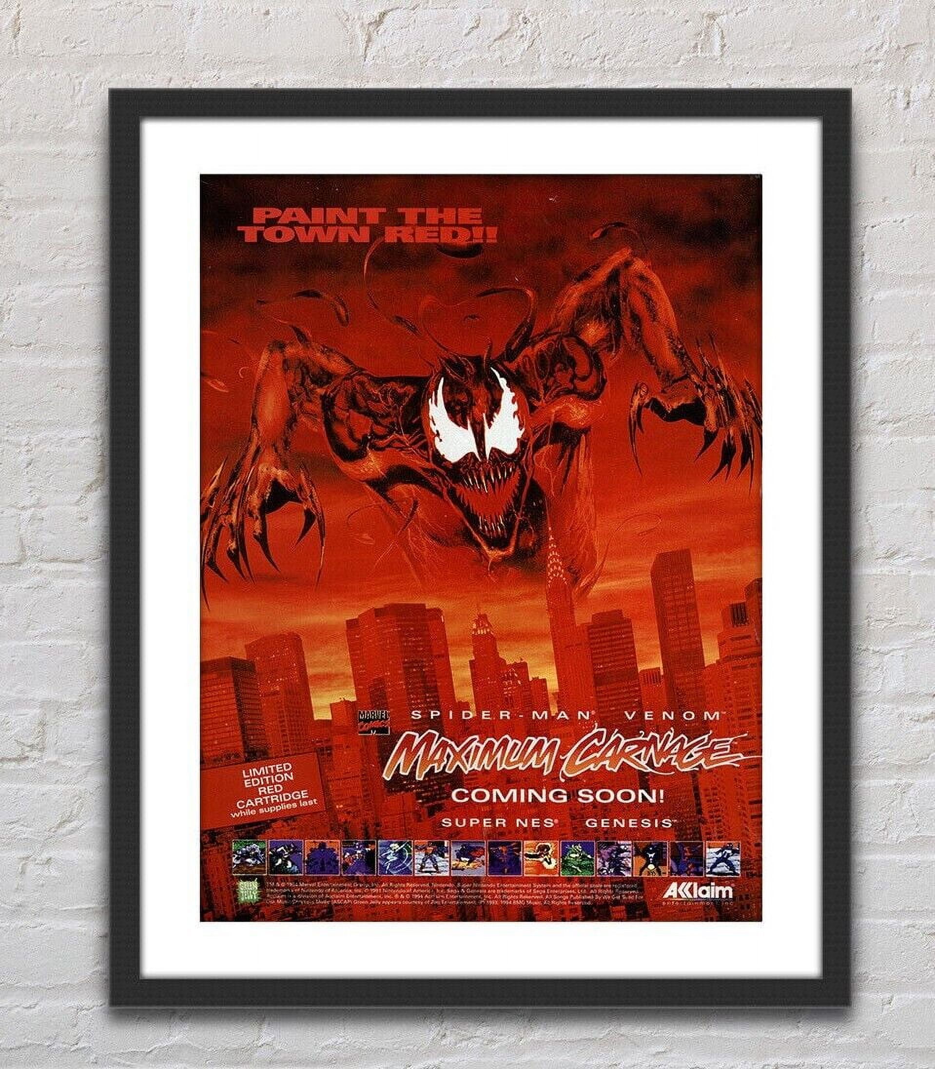 POSTER Spider-Man Venom Maximum Carnage SNES Genesis Poster-12x18 ...