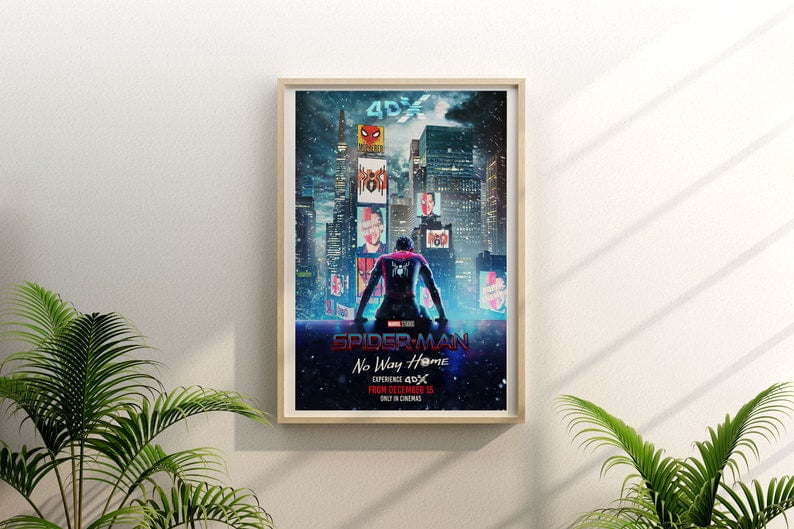 POSTER Spiderman No Way Home Poster, Tom Holland Art Print, Spiderman ...