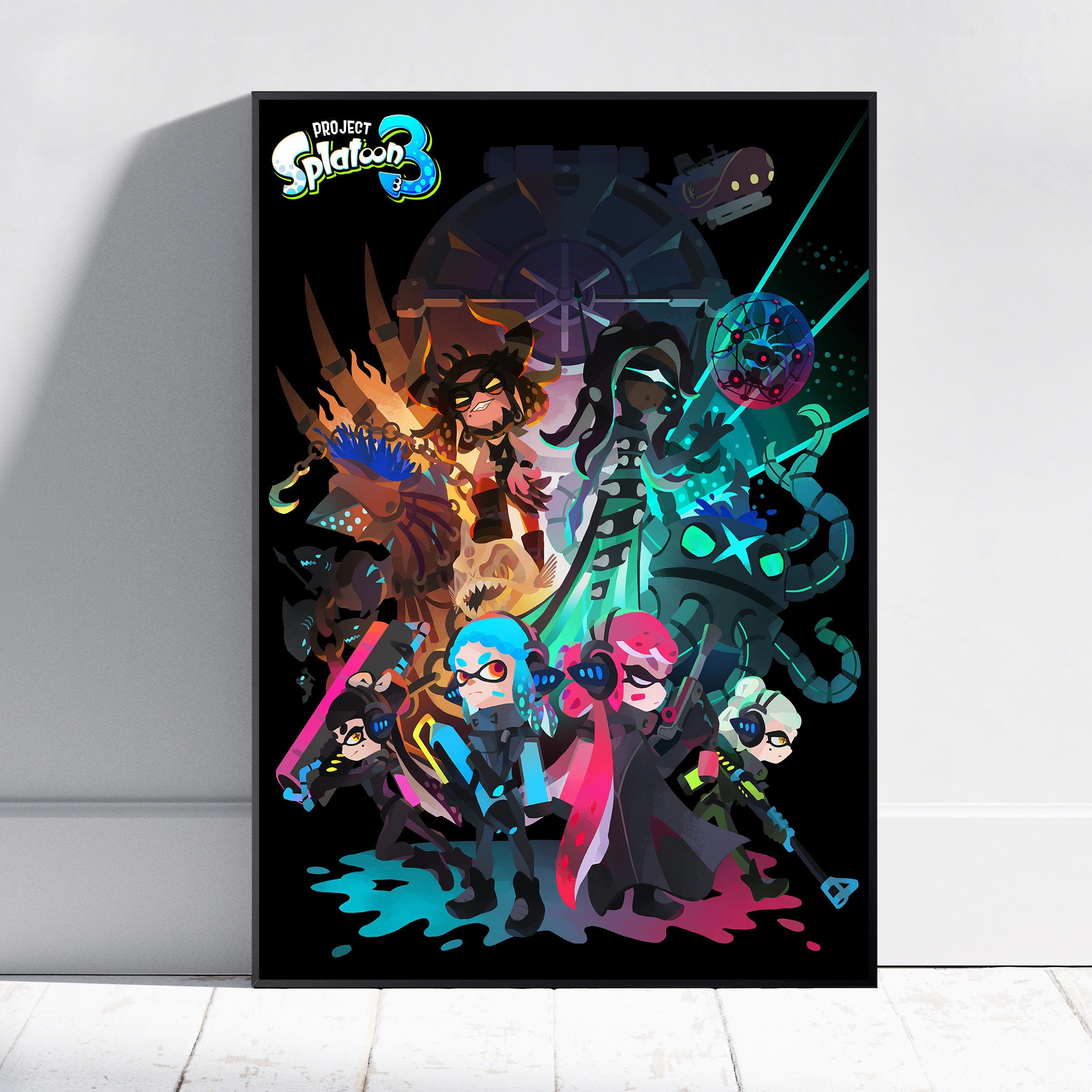 POSTER Splatoon Poster, Inklings Wall Art, Game Poster Gift, HQ Wall ...