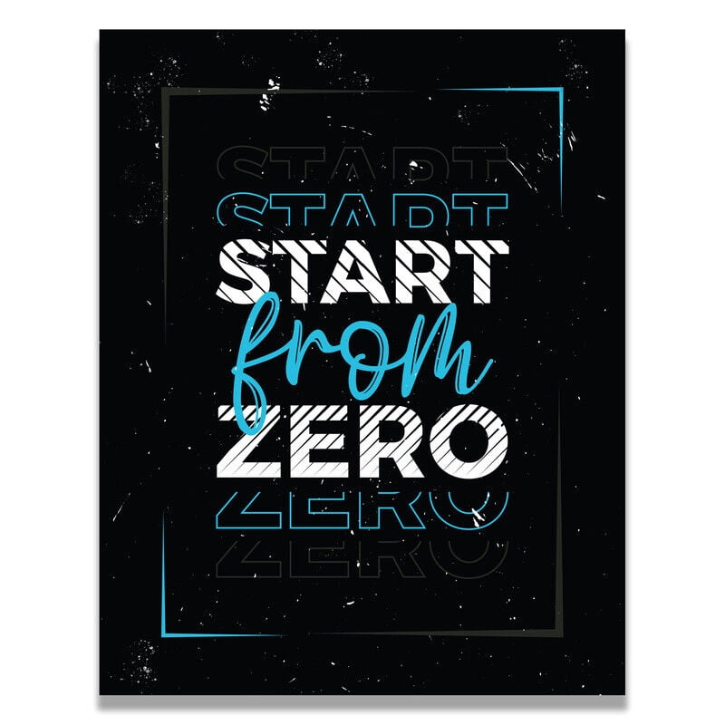 POSTER St From Zero Motivational Focus Success Quotes Poster-12x18 ...