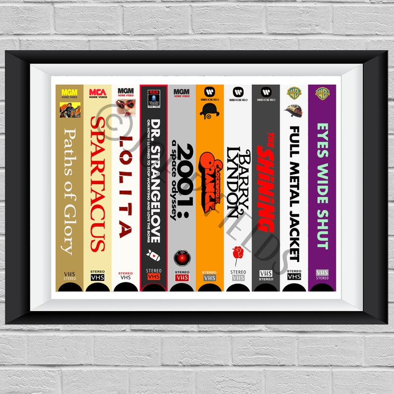 POSTER Stanley Kubrick "Directed by" VHS Print - 2001 Clockwork Orange ...