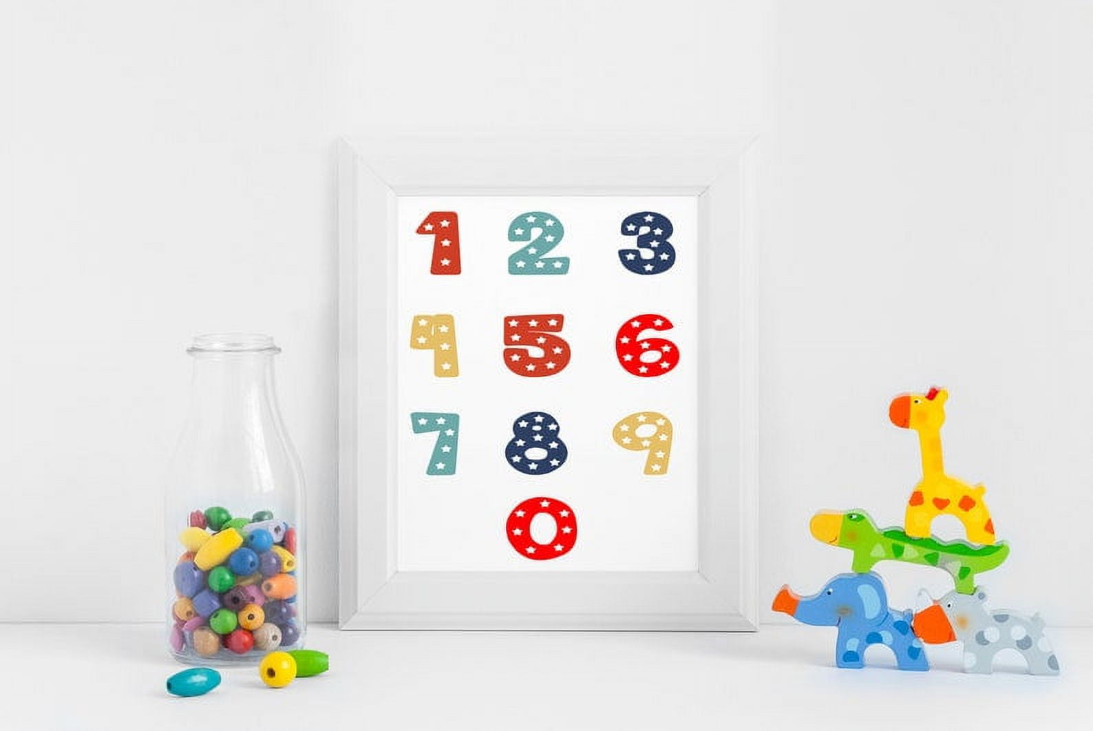 POSTER Star Numbers poster, nursery decor, 123 Wall art, Numbers Wall ...