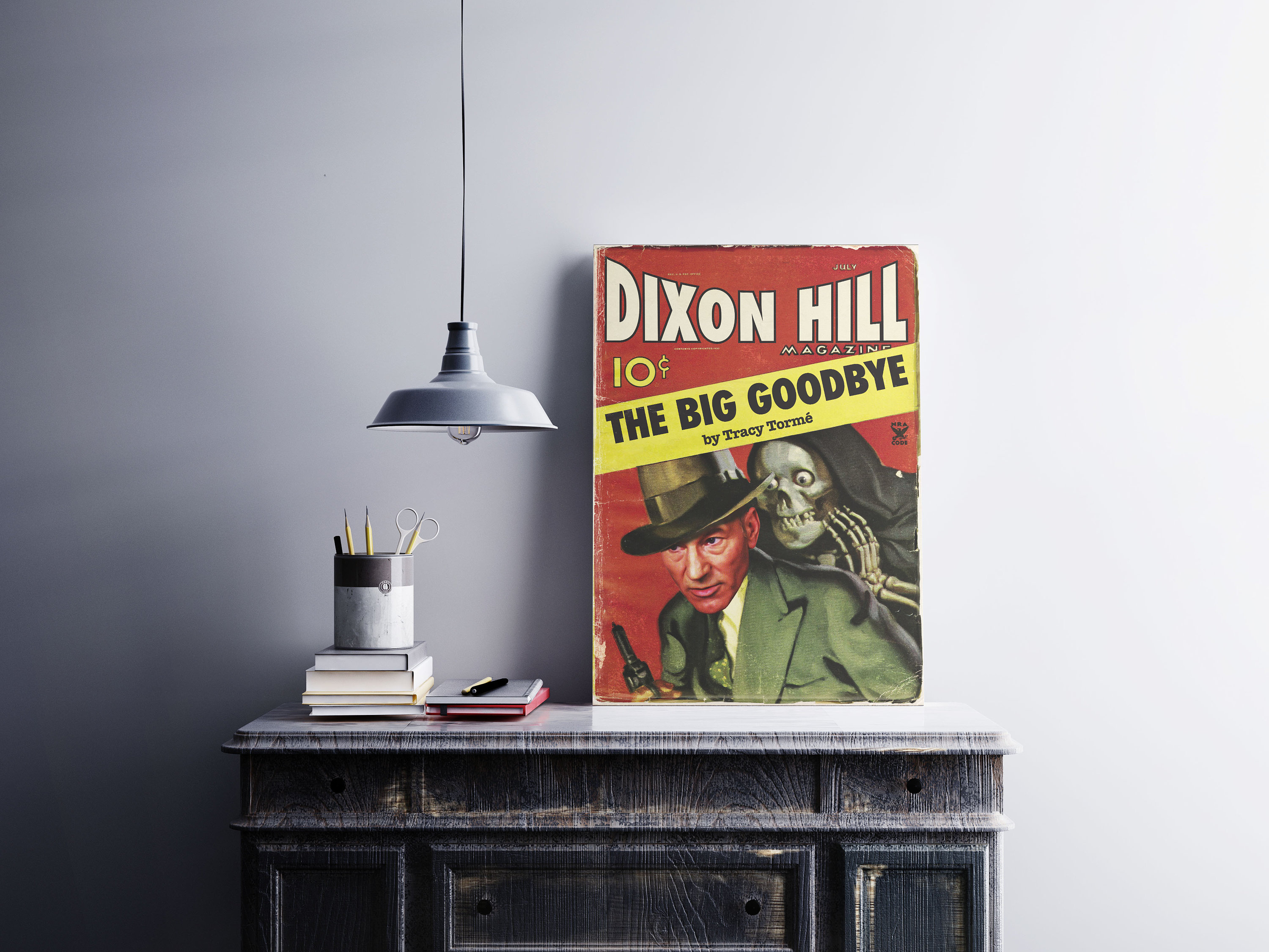 POSTER Star Trek The Next Generation Inspired Jean Luc Picard Dixon Hill Pulp Novel - The Big ...