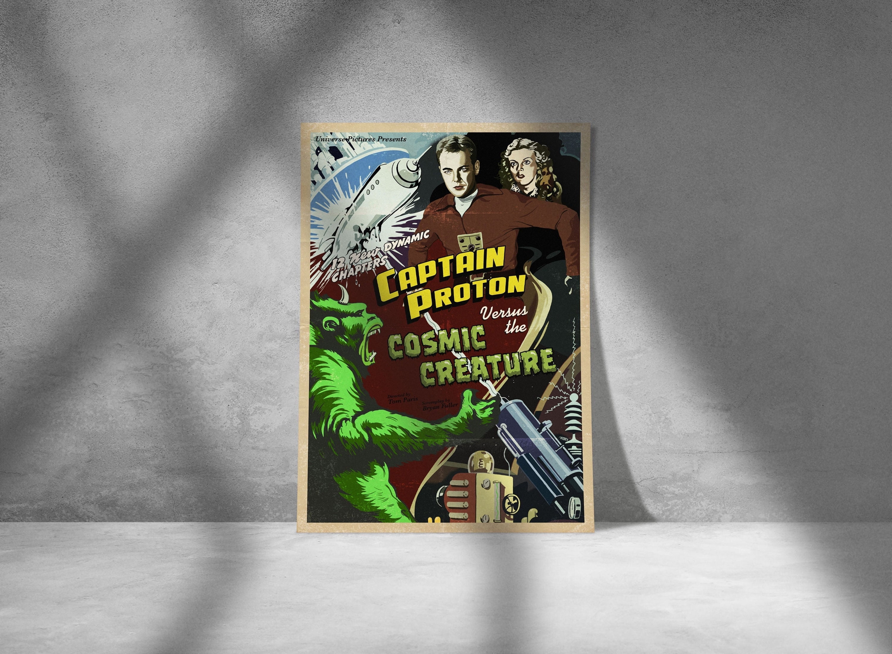 POSTER Star Trek Voyager Inspired Vintage Sci-Fi - Captain Proton vs ...