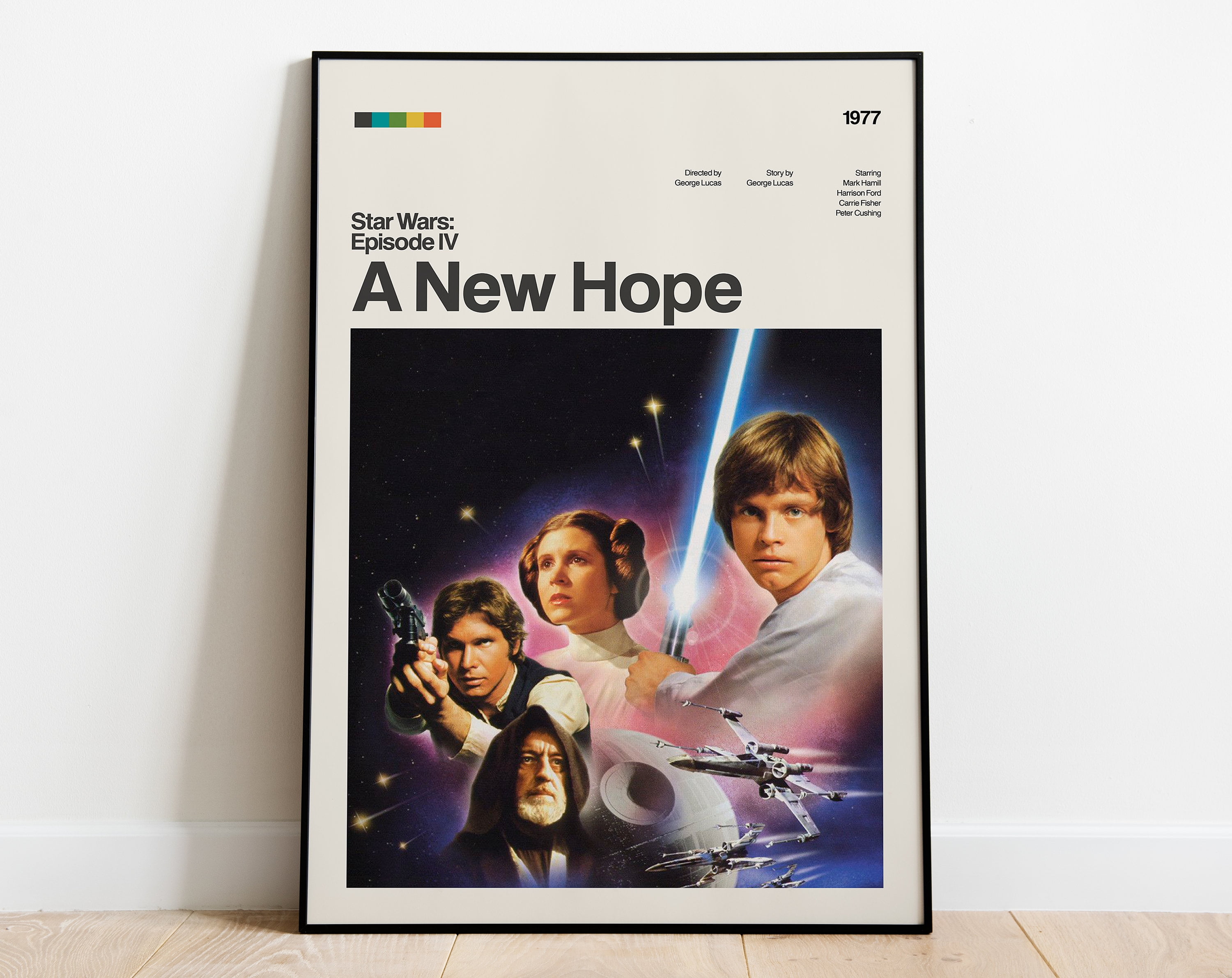 POSTER Star Wars A New Hope Poster Light Theme, Modern Movie Poster ...