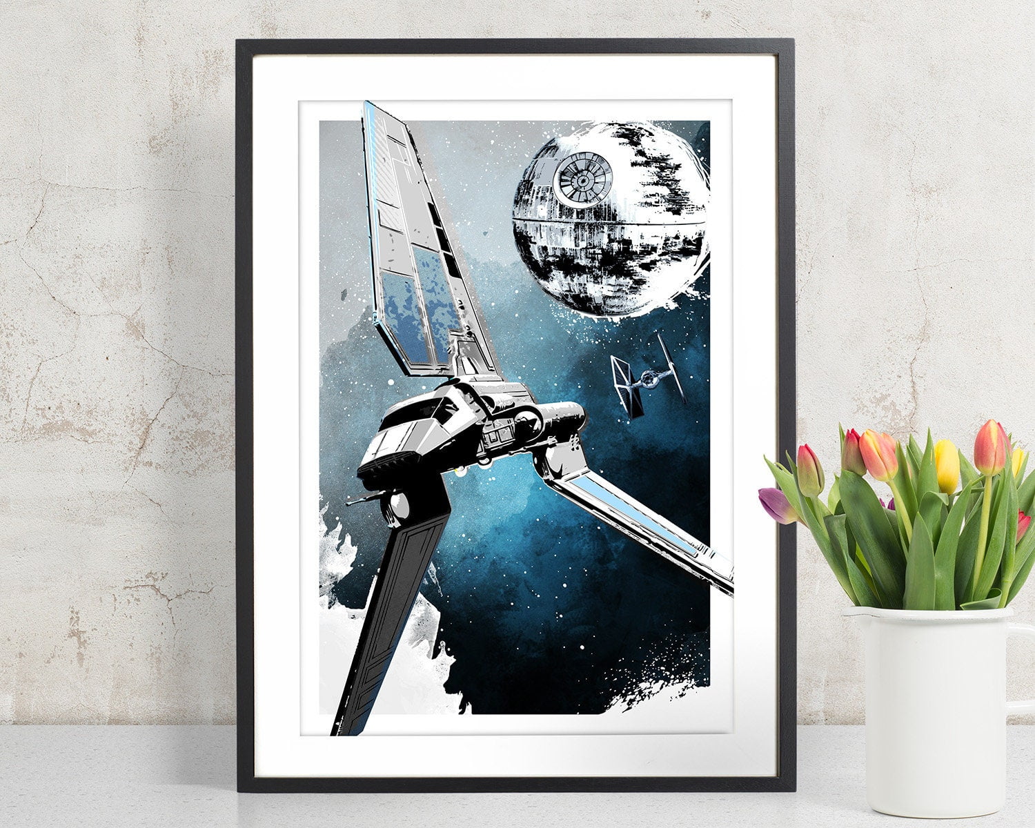 POSTER Star Wars - Death Star and Darth Vader Shuttle Tydirium - Star ...