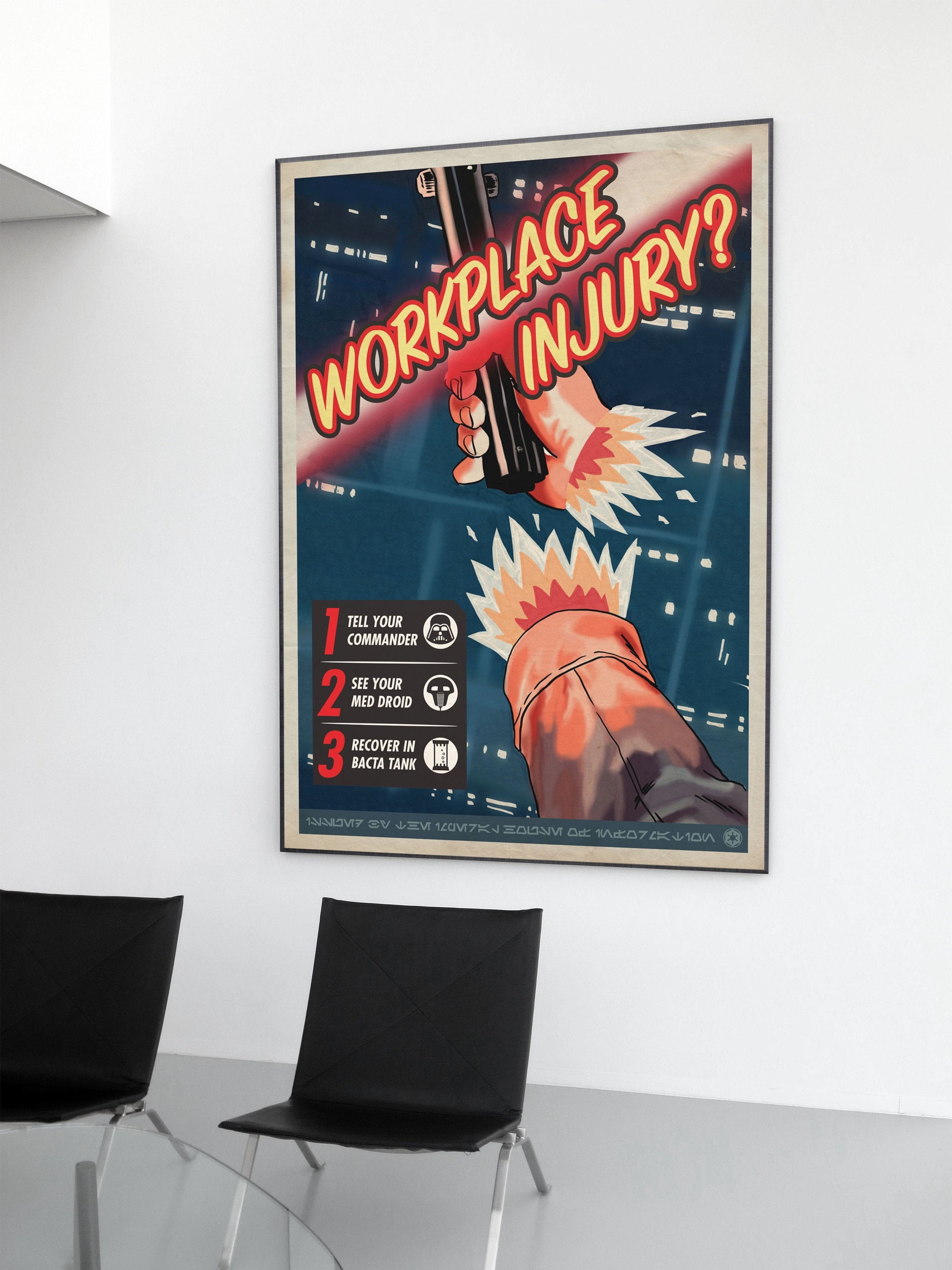 POSTER Star Wars Inspired PSA Safety & Propaganda work Placed Injury A4 ...