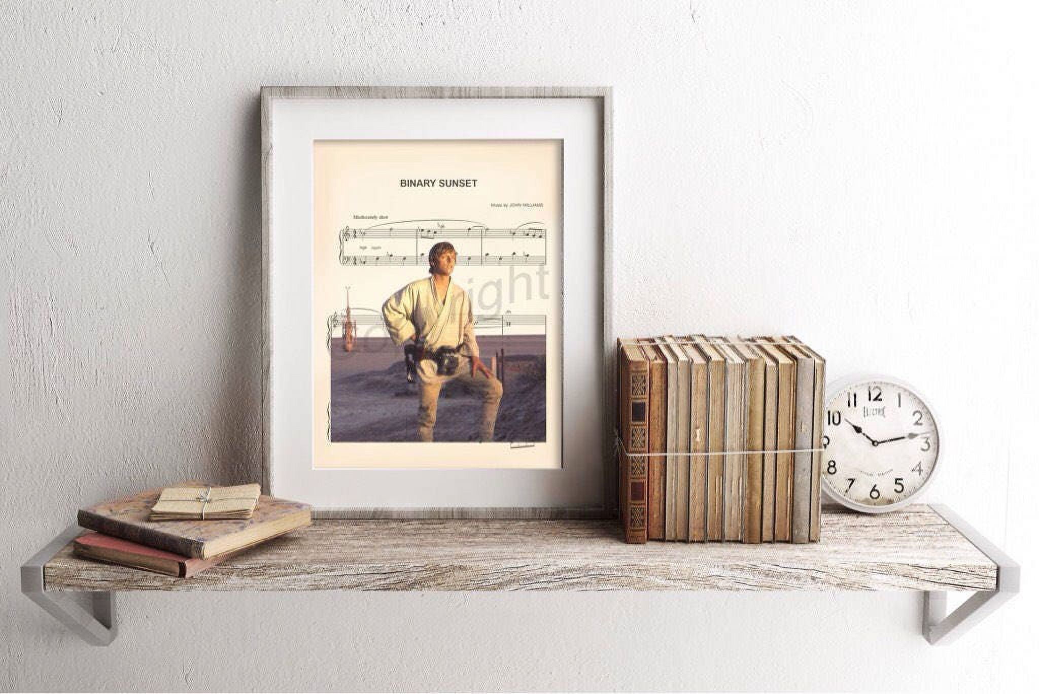 POSTER Star Wars Luke Skywalker Binary Sunset Sheet Music Art Print ...