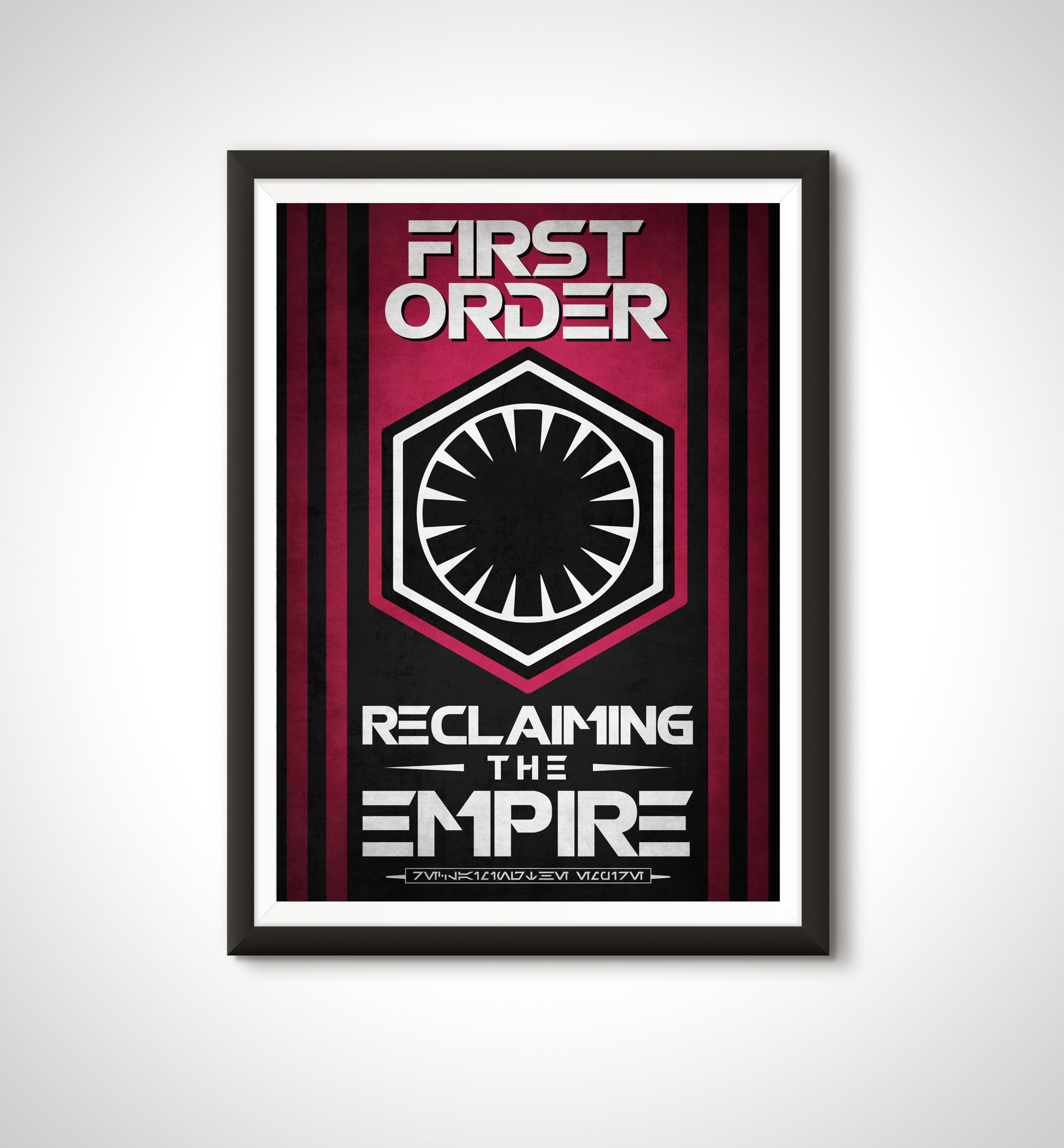 POSTER Star Wars Movie Poster First Order Propaganda Flag Banner Print ...