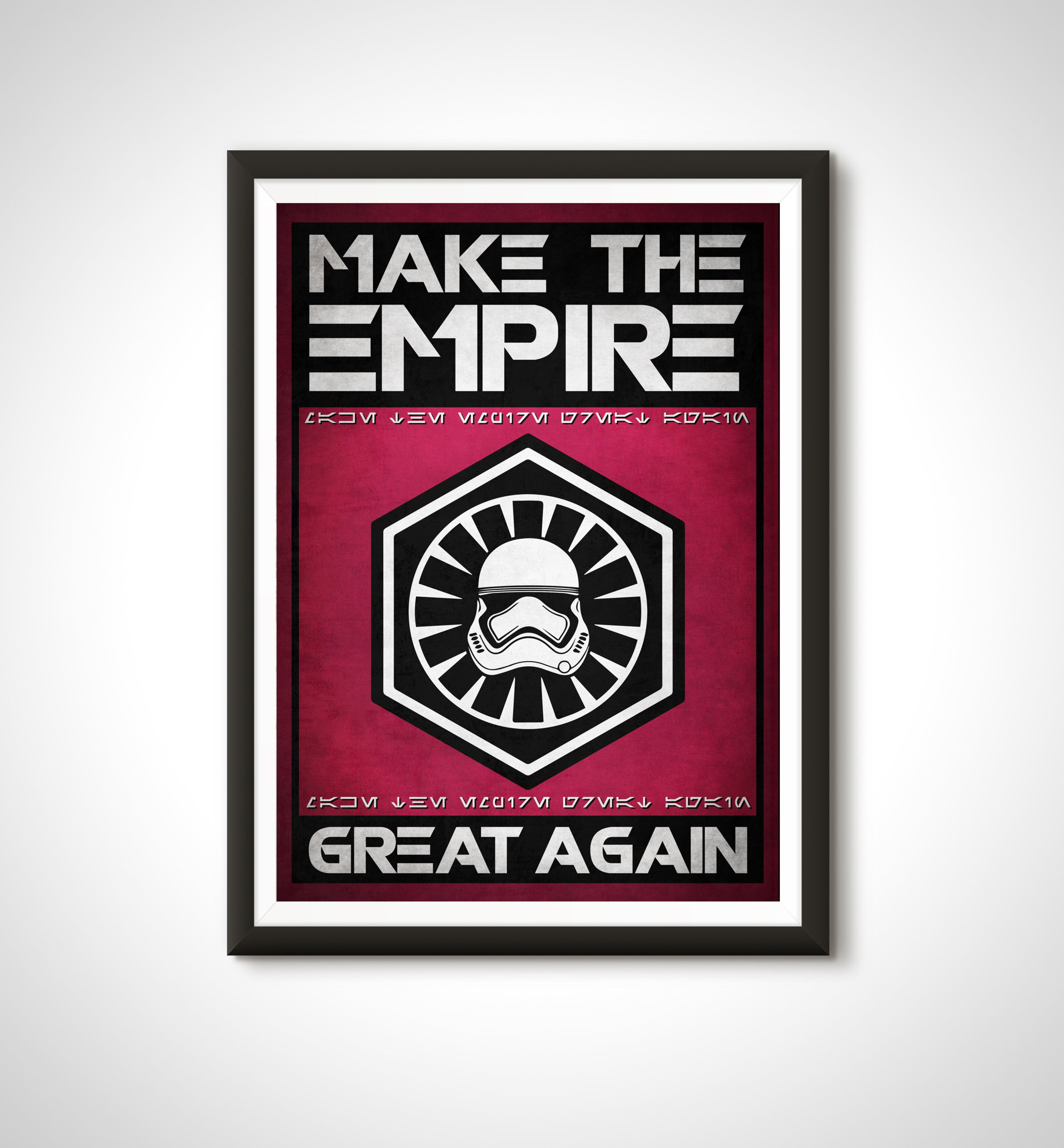POSTER Star Wars Movie Poster First Order Propaganda Galactic Empire ...