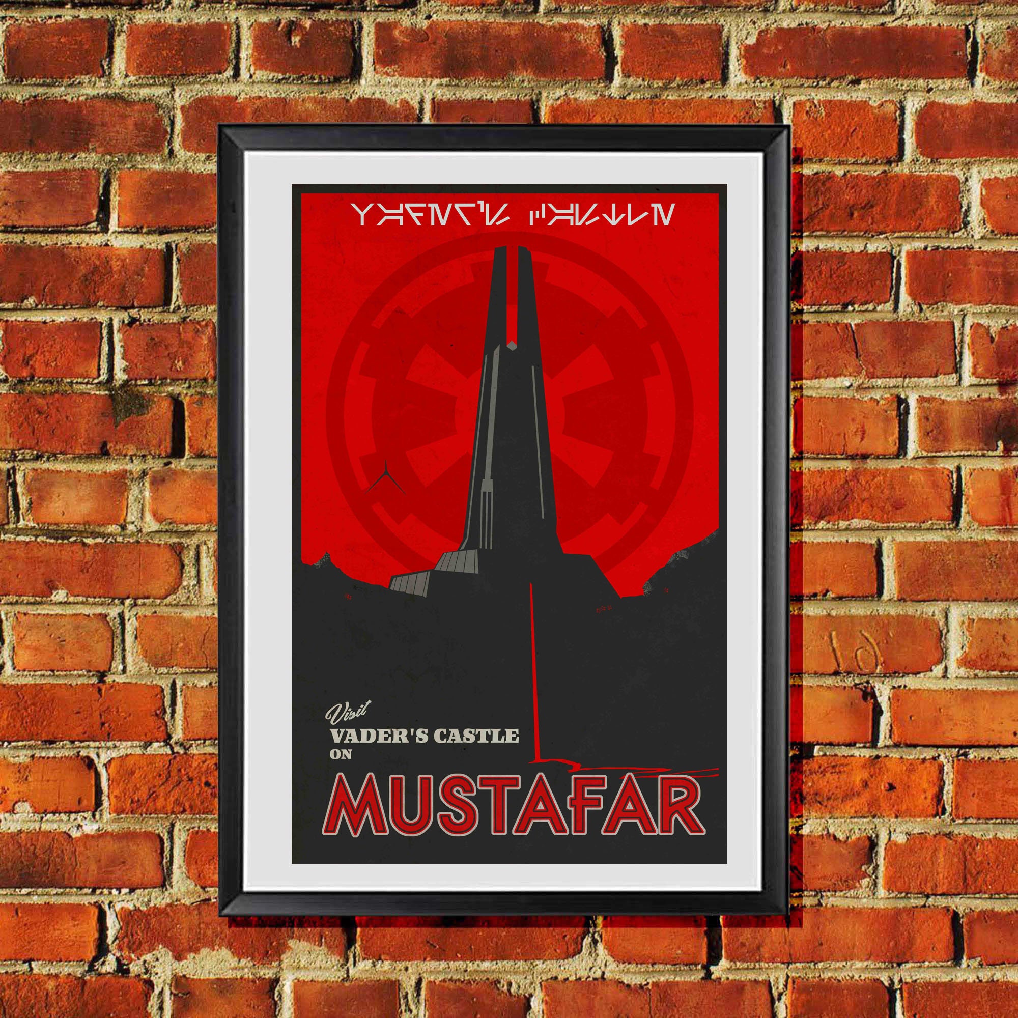 POSTER Star Wars Mustafar Darth Vader's Castle Travel Poster Original ...