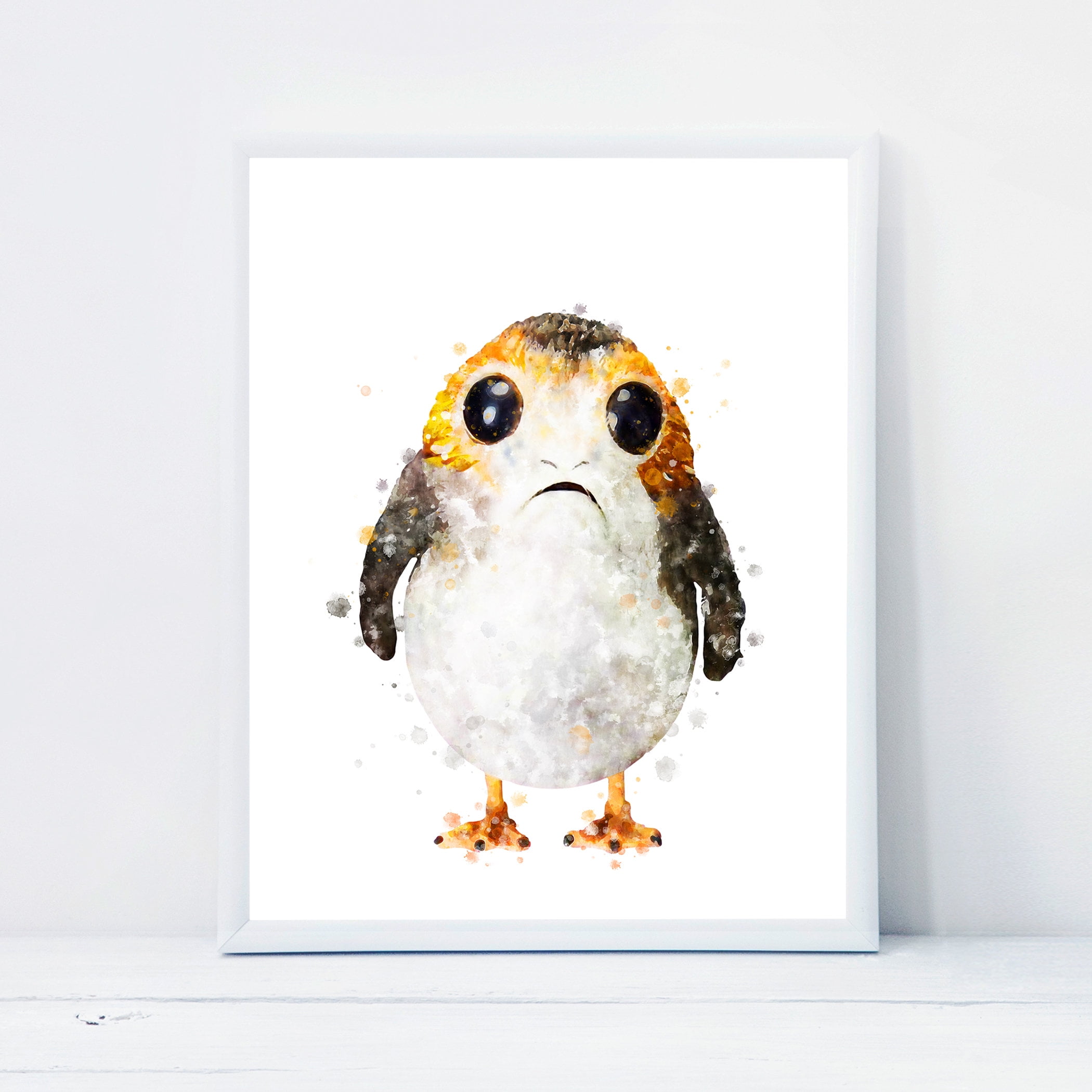 POSTER Star Wars Porg Print Star Wars Poster Porg Watercolor Artwork ...