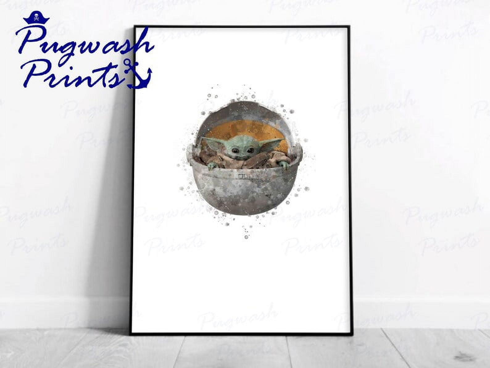 POSTER Star Wars Print 'BABY YODA POD' Grogu / The Child, Watercolour ...