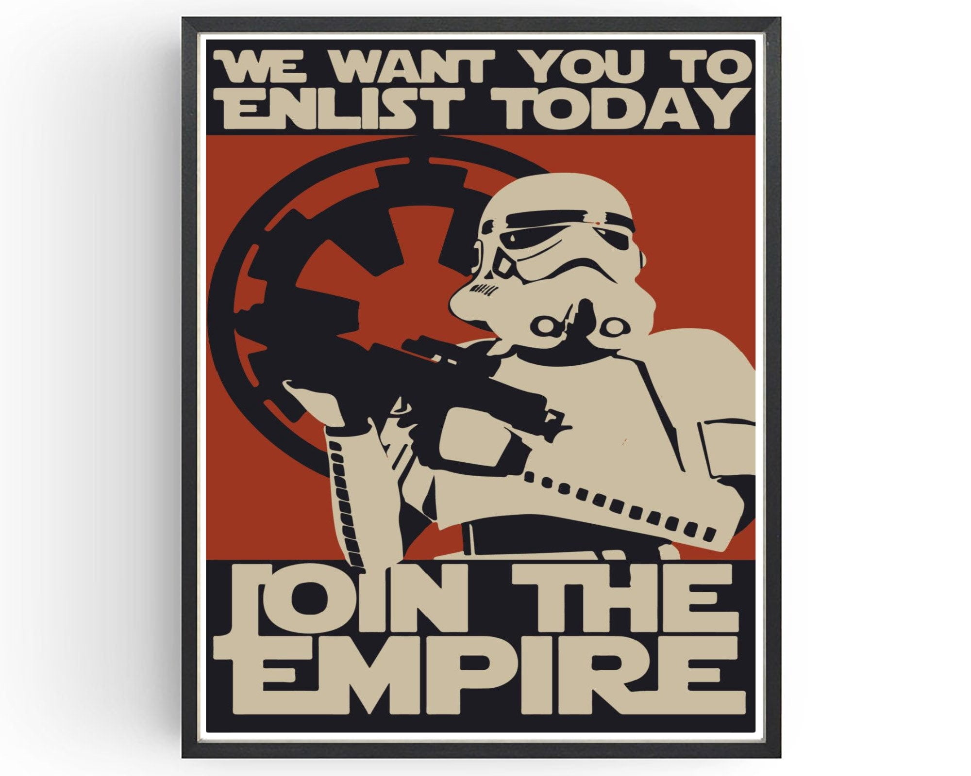 POSTER Star Wars Propaganda Movie Poster Wall Art Classic Films Man ...