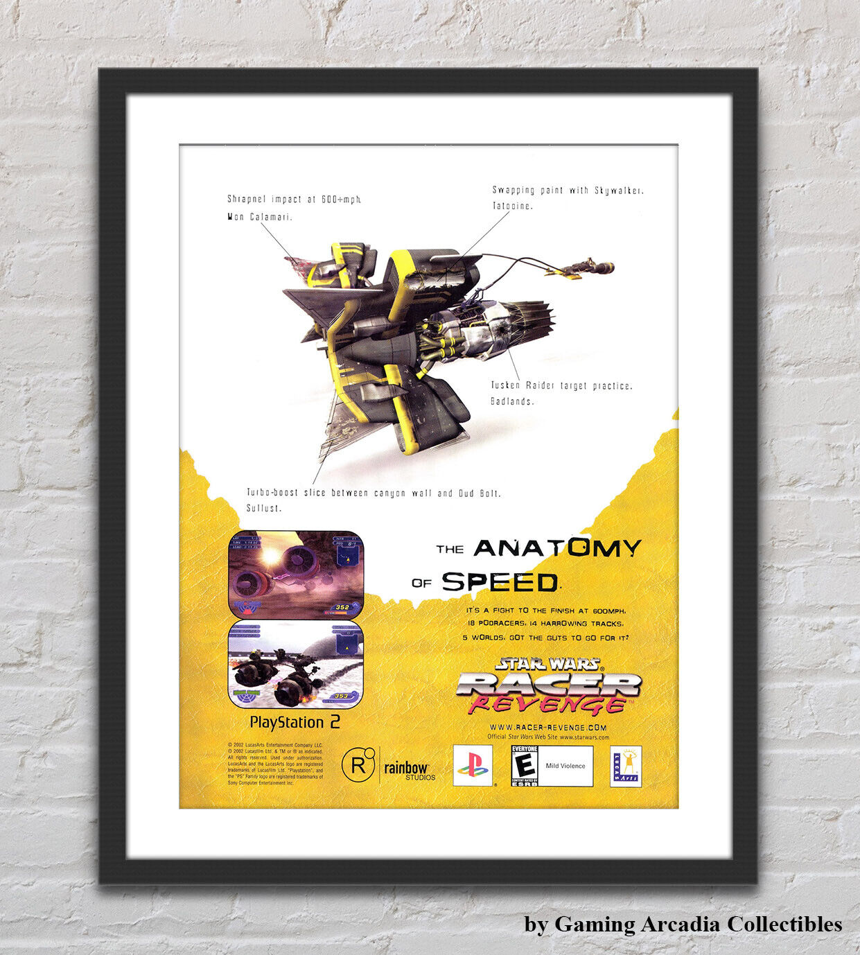 POSTER Star Wars Racer Revenge Playstation 2 PS2 Poster-12x18-UNFRAMED ...