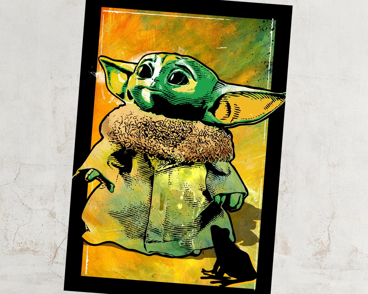 POSTER Star Wars The Mandalorian Grogu Art Print, Star Wars Gift, Star ...