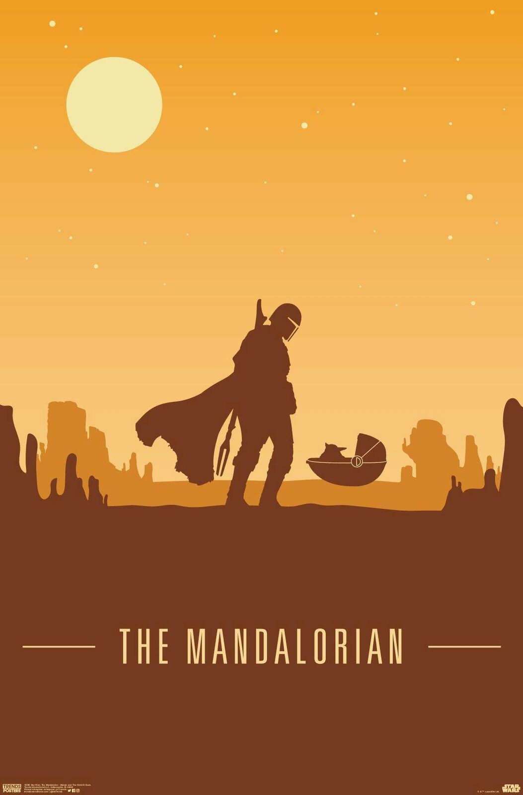 POSTER Star Wars: The Mandalorian - Mando and The Child At Dusk Poster ...