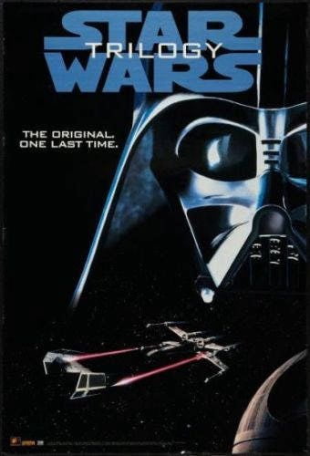 POSTER Star Wars Trilogy - 1995 - original rolled VIDEO poster - HIGH ...