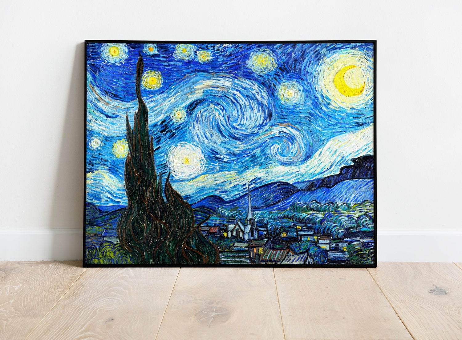 POSTER Starry Night Print, Van Gogh Starry Night Poster, Vincent Van ...