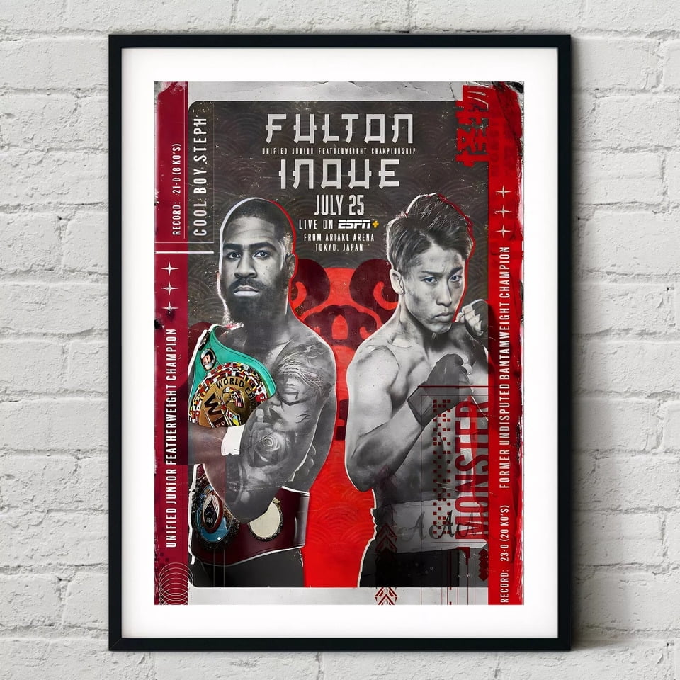 POSTER Stephen Fulton vs. Naoya Inoue 2023 Fight Poster | Boxing Wall ...