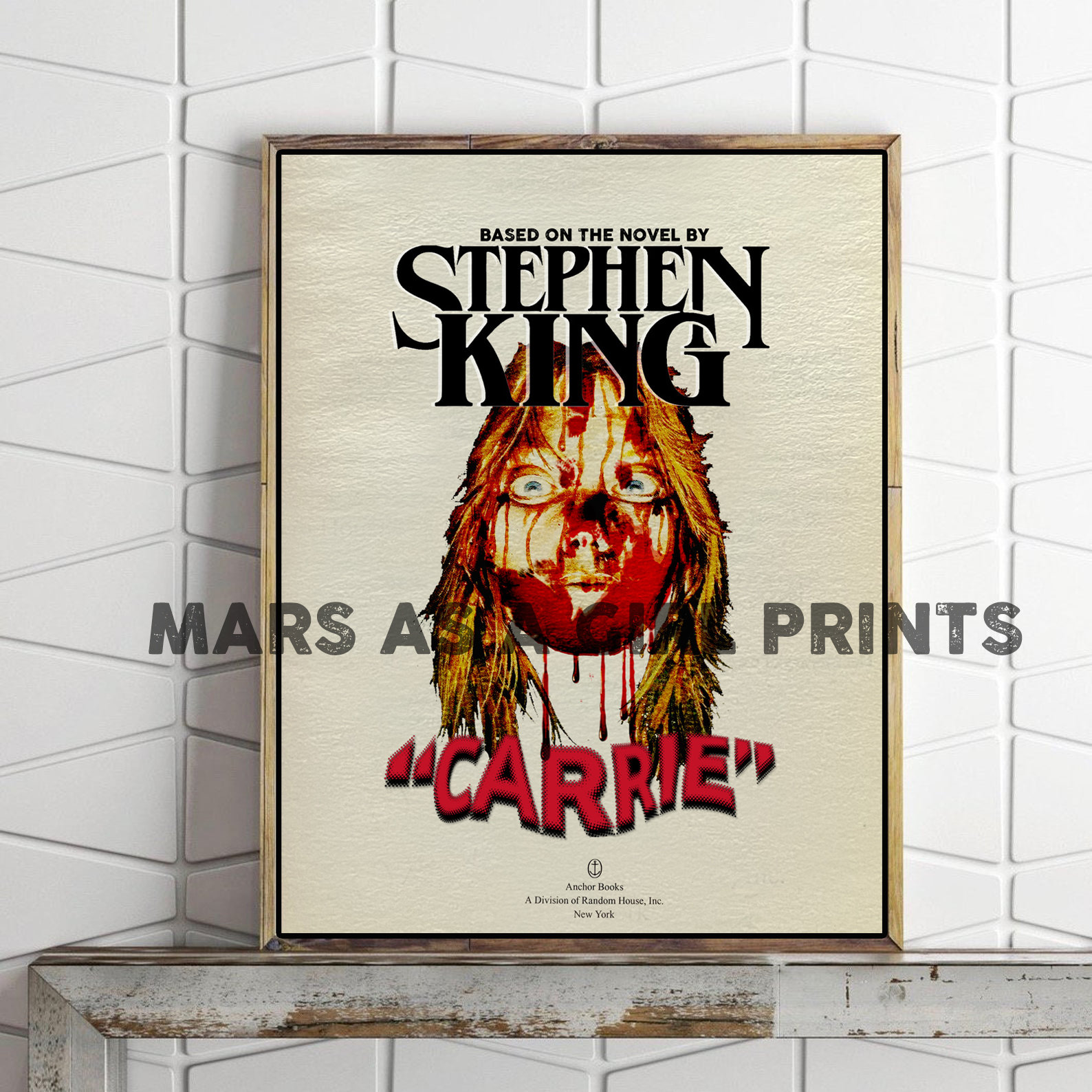 POSTER Stephen King Carrie 1976 Upcycled Book Page Art Print-UNFRAMED ...