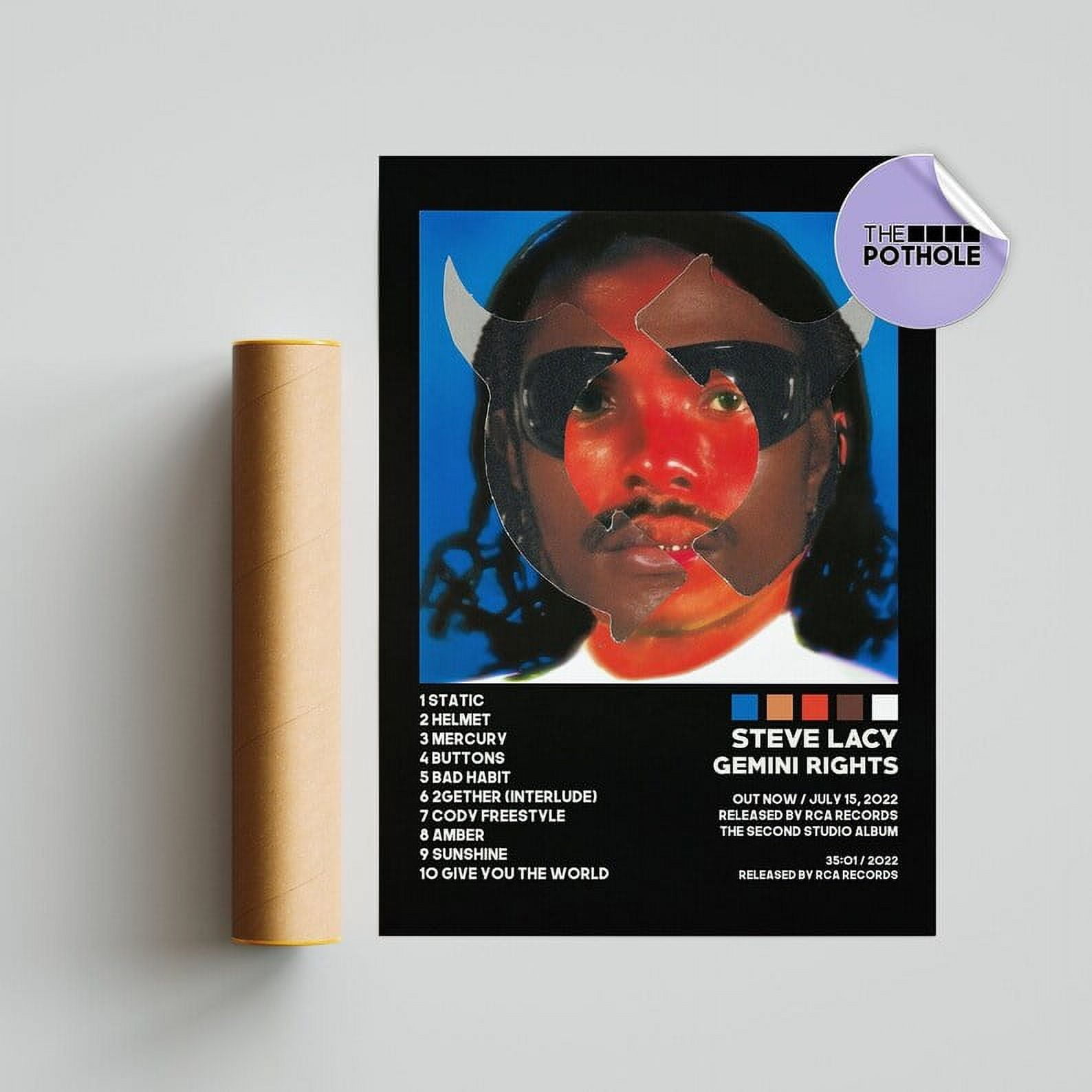 POSTER Steve Lacy Posters / Gemini Rights Poster, Tracklist Album Cover ...