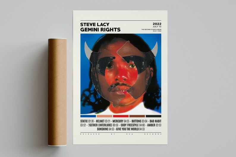 POSTER Steve Lacy Posters / Gemini Rights Poster, Tracklist Album Cover ...