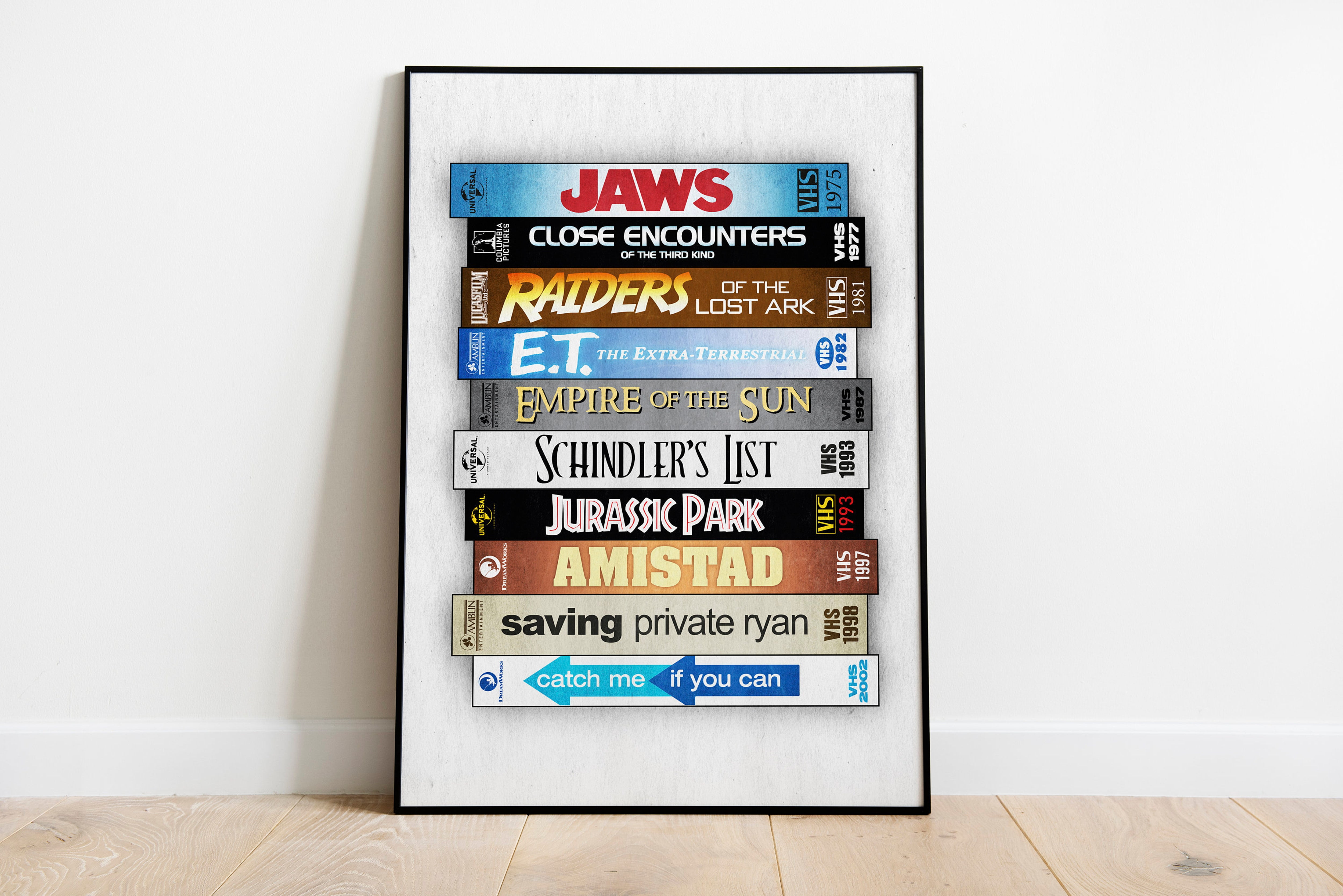 POSTER Steven Spielberg Movie Poster Retro VHS Print - Birthday Wedding ...