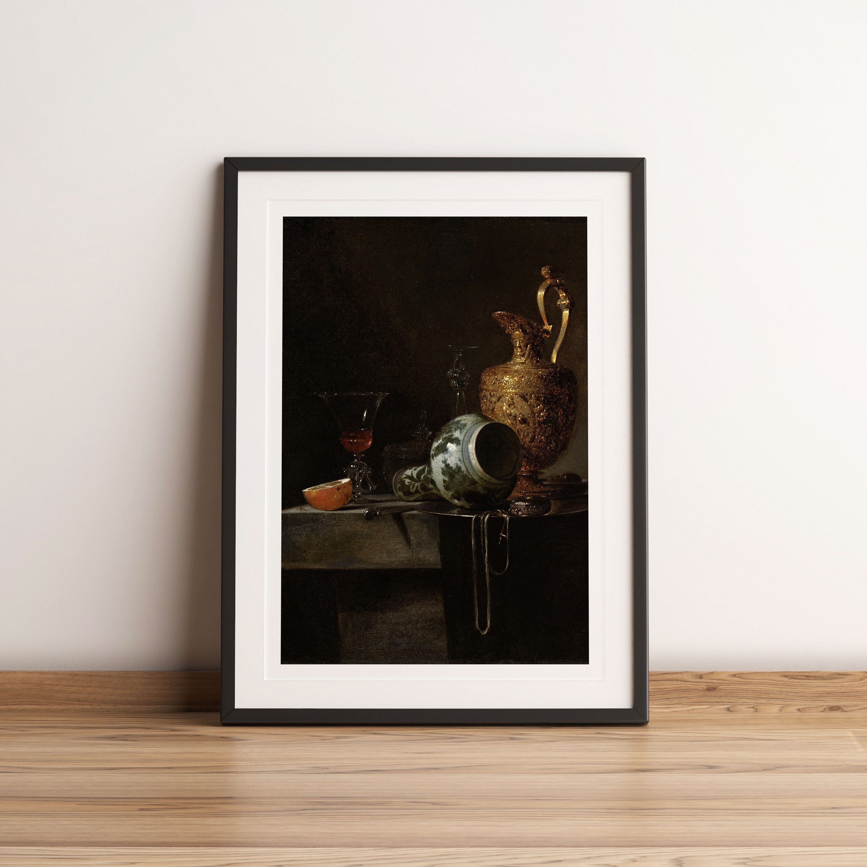 POSTER Still Life with a Porcelain Vase, Silver-gilt Ewer, Glasses ...