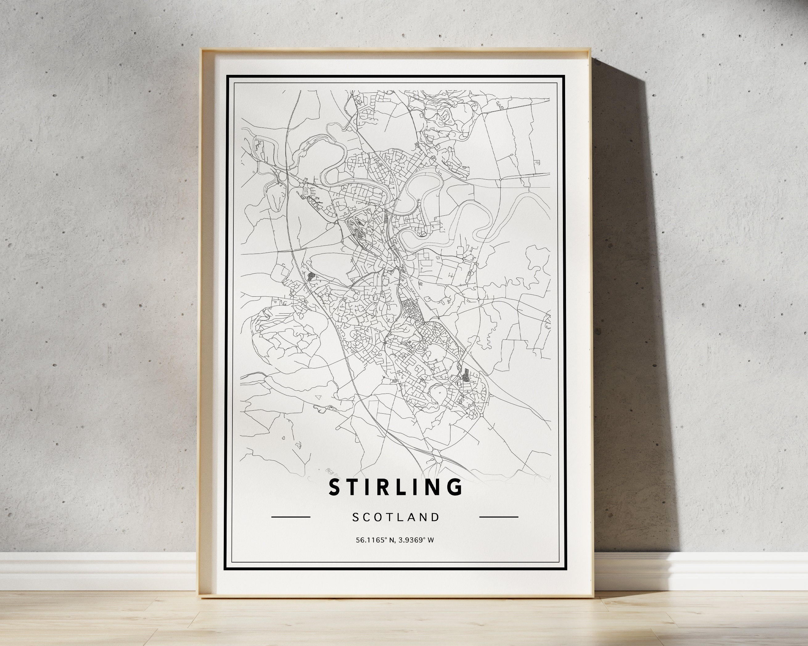 POSTER Stirling Scotland Map Print, Stirling Map Poster, Stirling Map ...