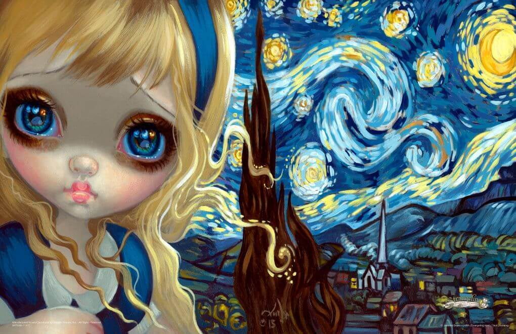 POSTER Strangeling - Alice in the Starry Night Mini Poster-8x12 ...