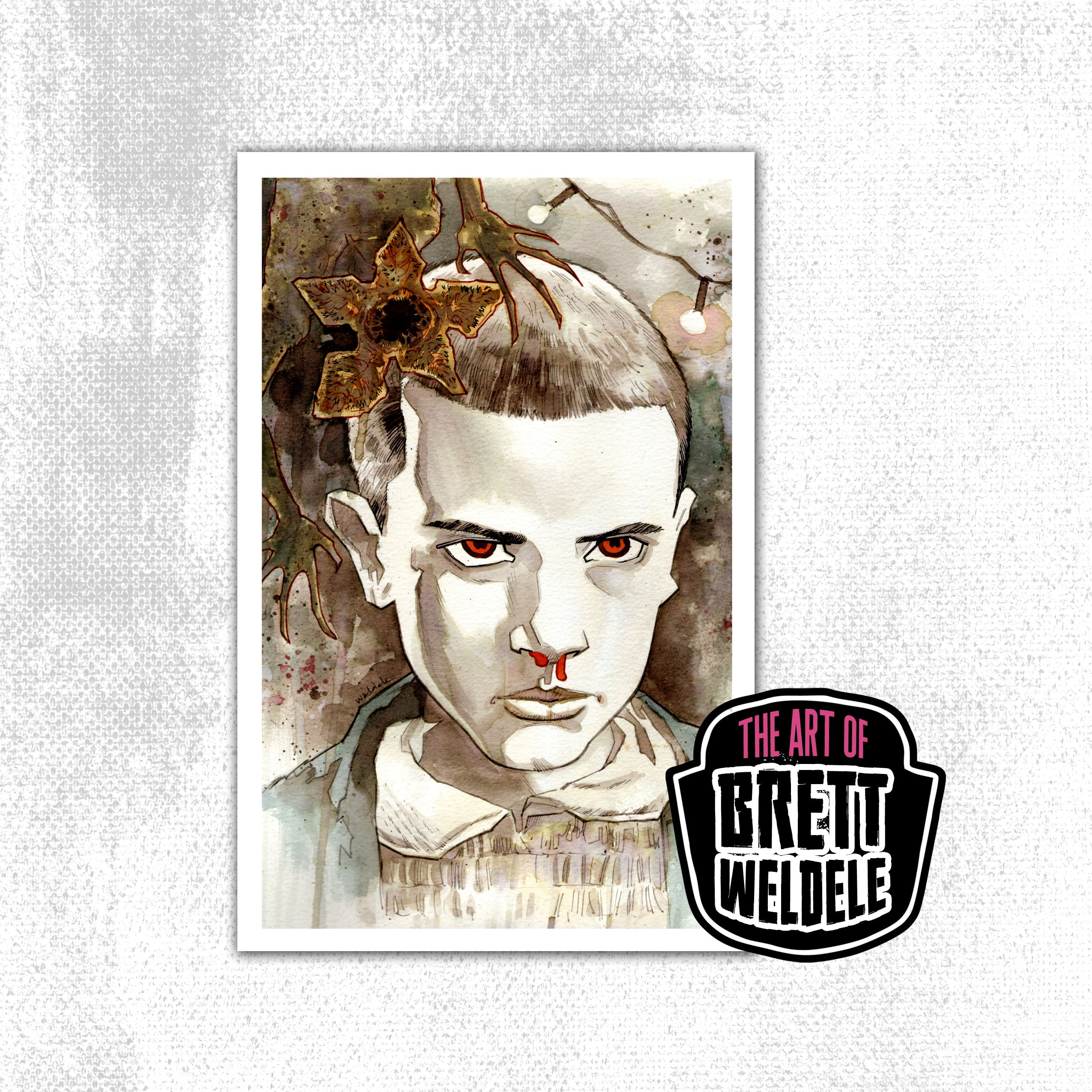 POSTER Stranger Things ELEVEN - watercolor art print - pop culture ...