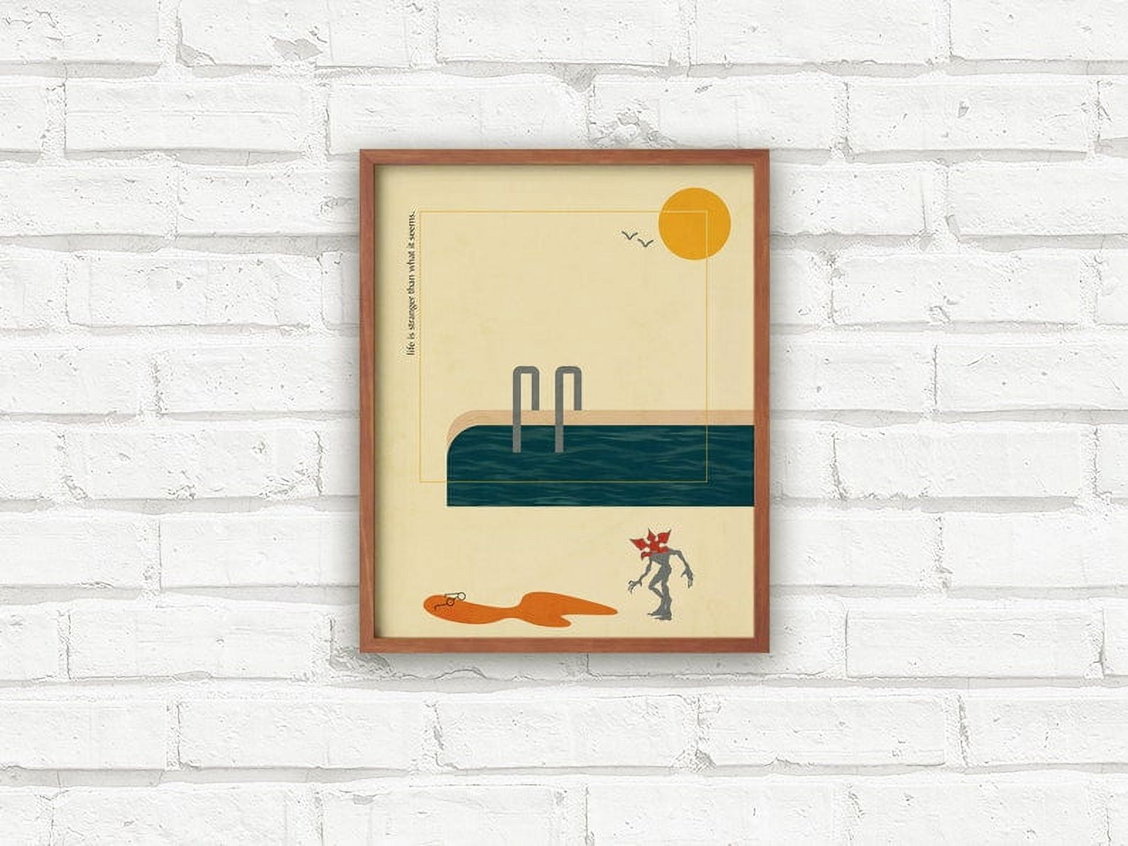 POSTER Stranger Things Inspired Art Print, Season One Barb Pool Scene ...