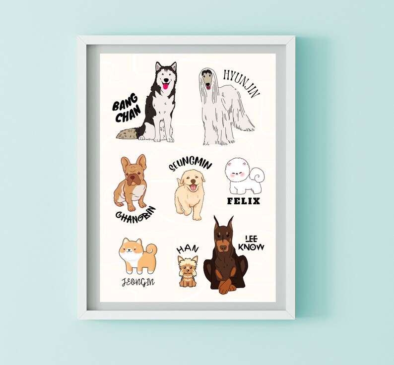 POSTER Stray Kids Dogs Art, SKZ Poster, Poster, Stray Kids Dog ...