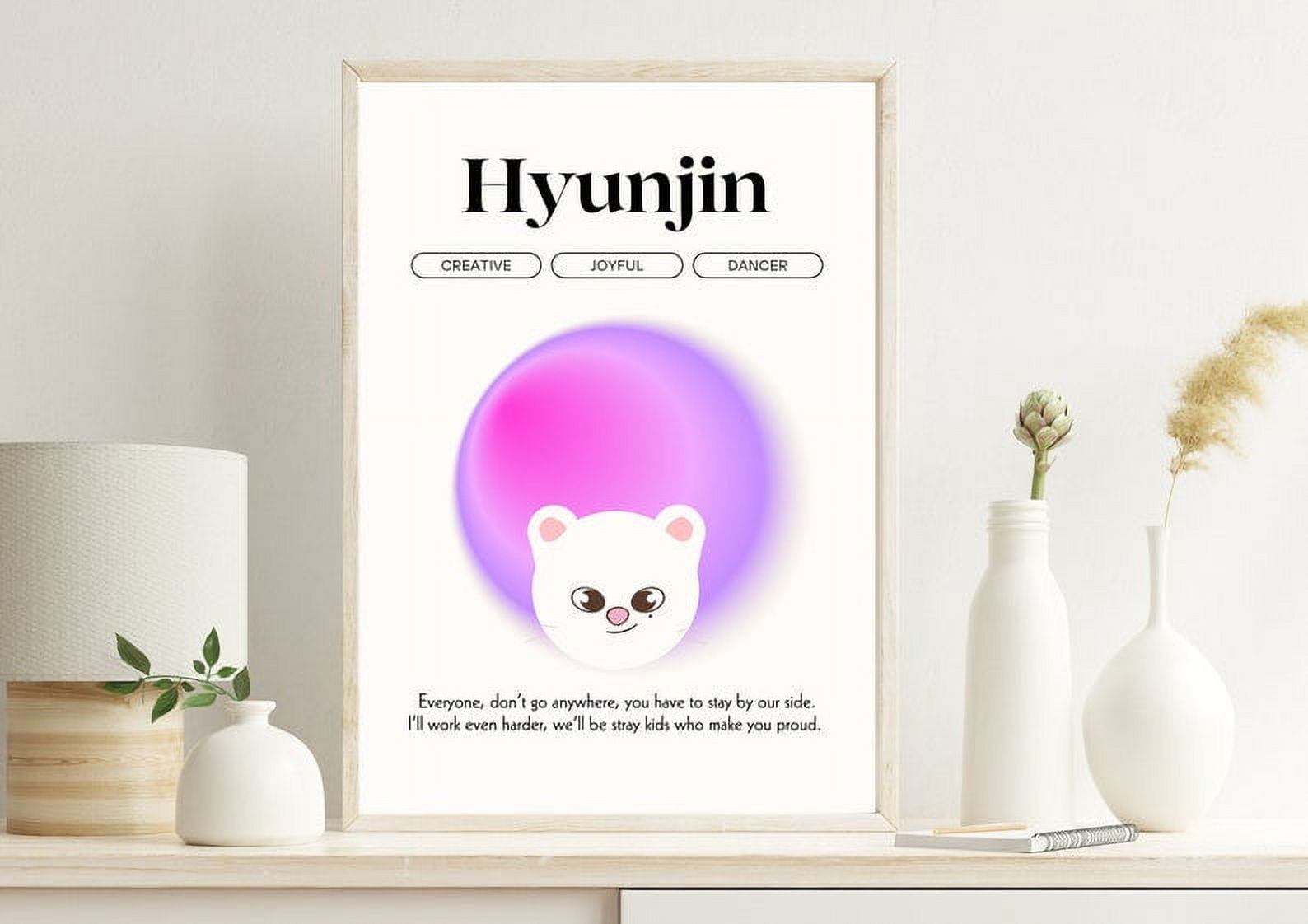 POSTER Stray Kids Hyunjin Jiniret Skzoo Poster Poster , SKZ Wall Art ...