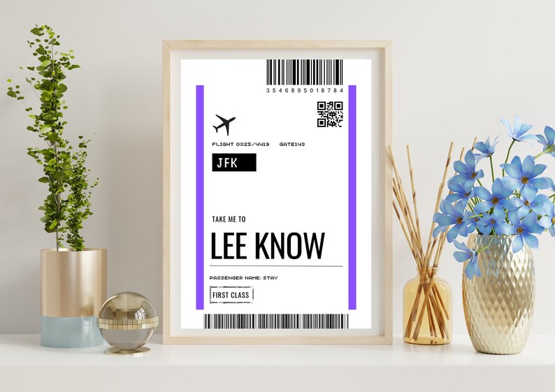 POSTER Stray Kids Lee Know Art, SKZ Poster, Poster, Boarding Pass Art ...