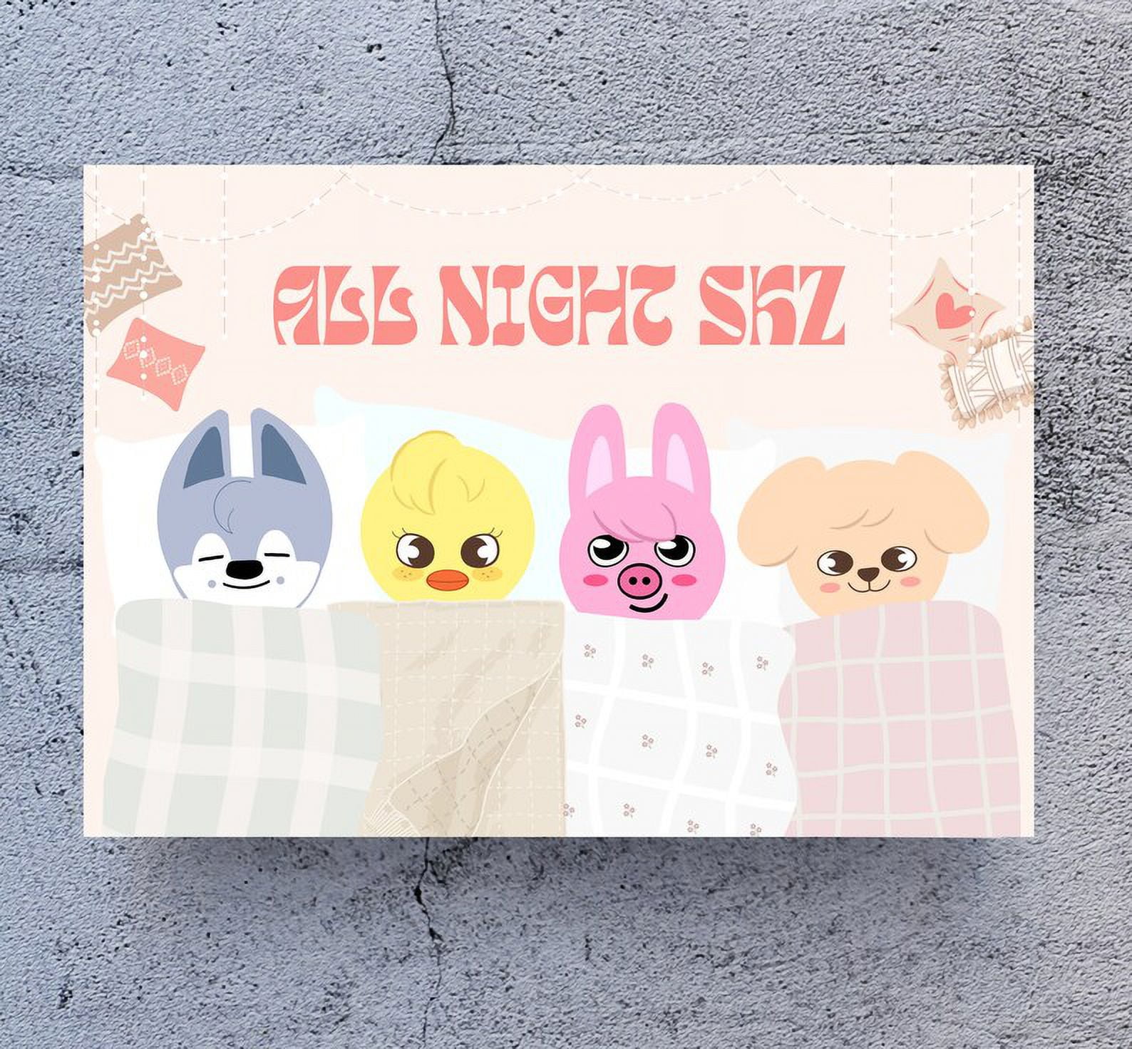 POSTER Stray Kids Skzoo Art, Poster, All Night SKZ, Wolf Chan, BbokAri ...