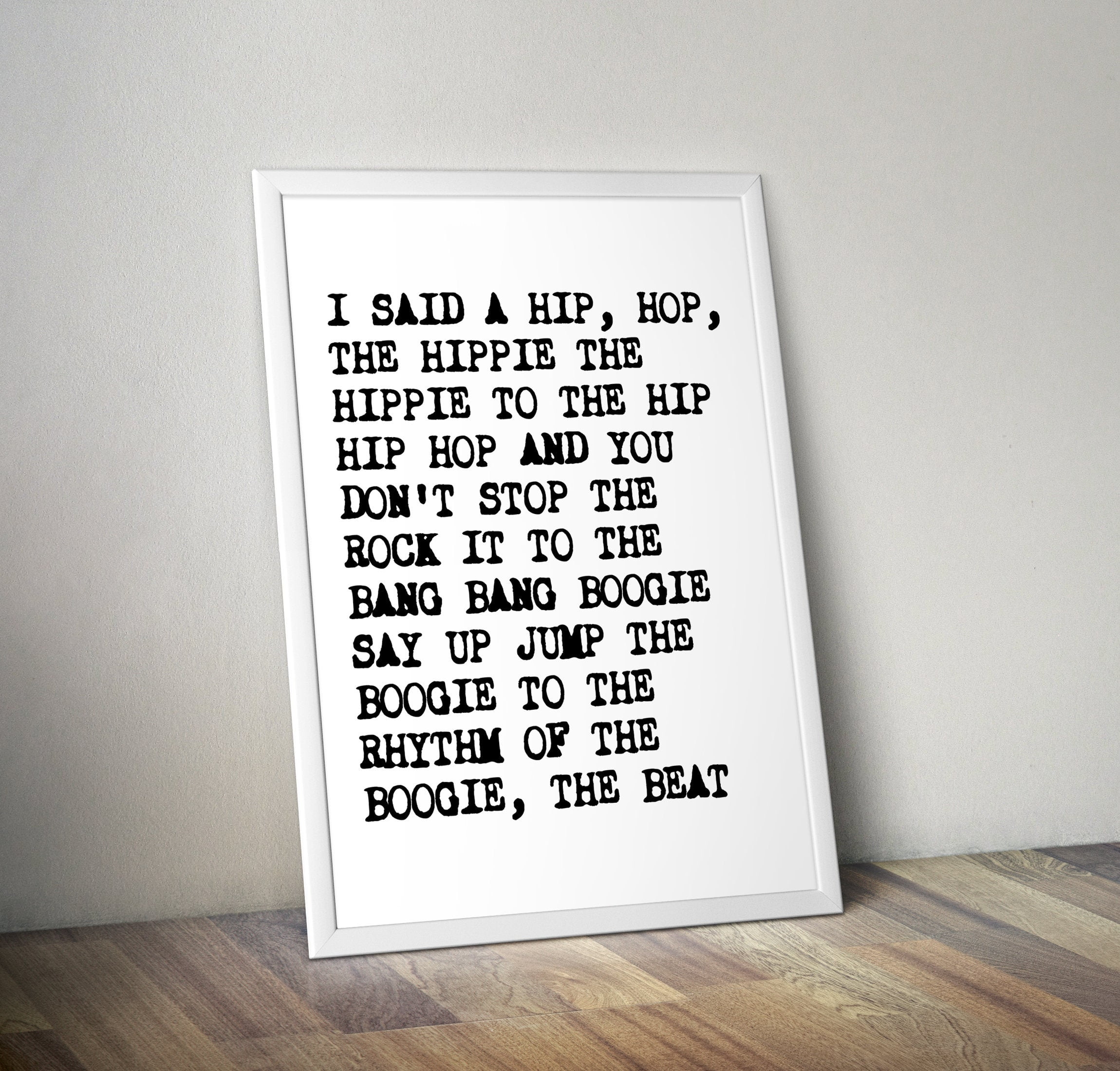 POSTER Sugar Hill Gang Rappers Delight Inspired Lyric Poster | Hip Hop ...