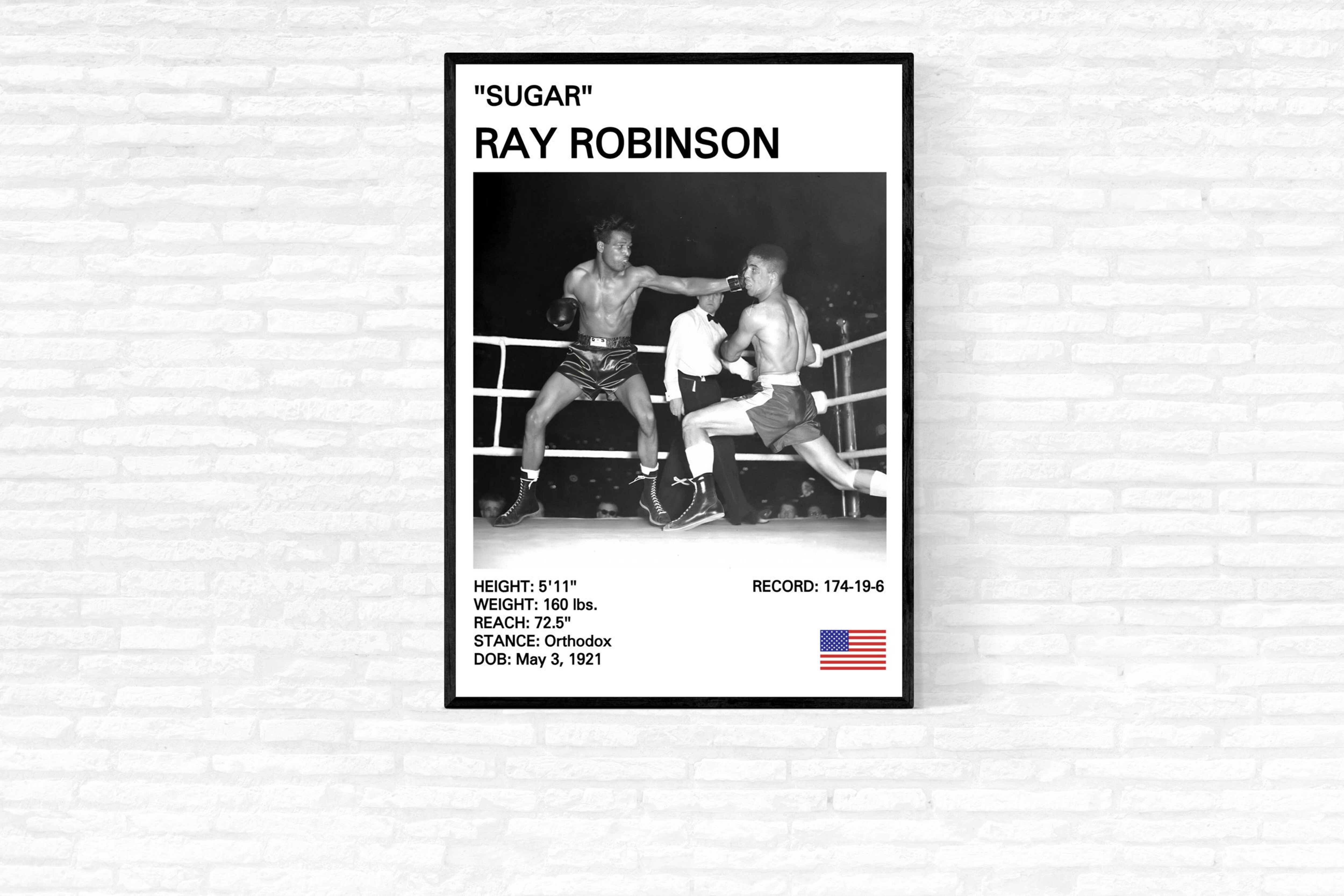 POSTER Sugar Ray Robinson Poster, Sugar ray Robinson Print, Boxing ...