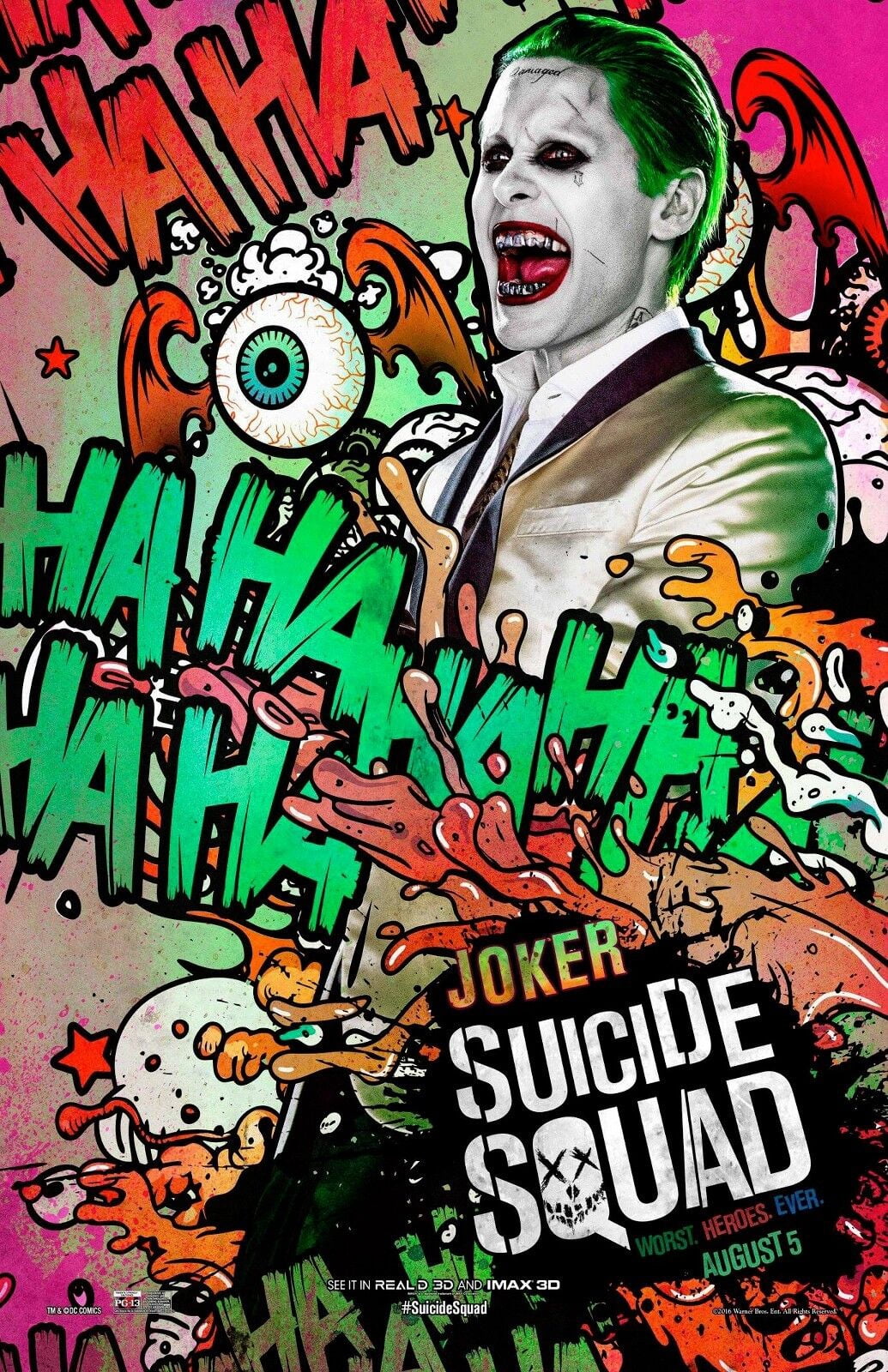 POSTER Suicide Squad Movie Poster - Jared Leto - Joker (b) "-12x18 ...