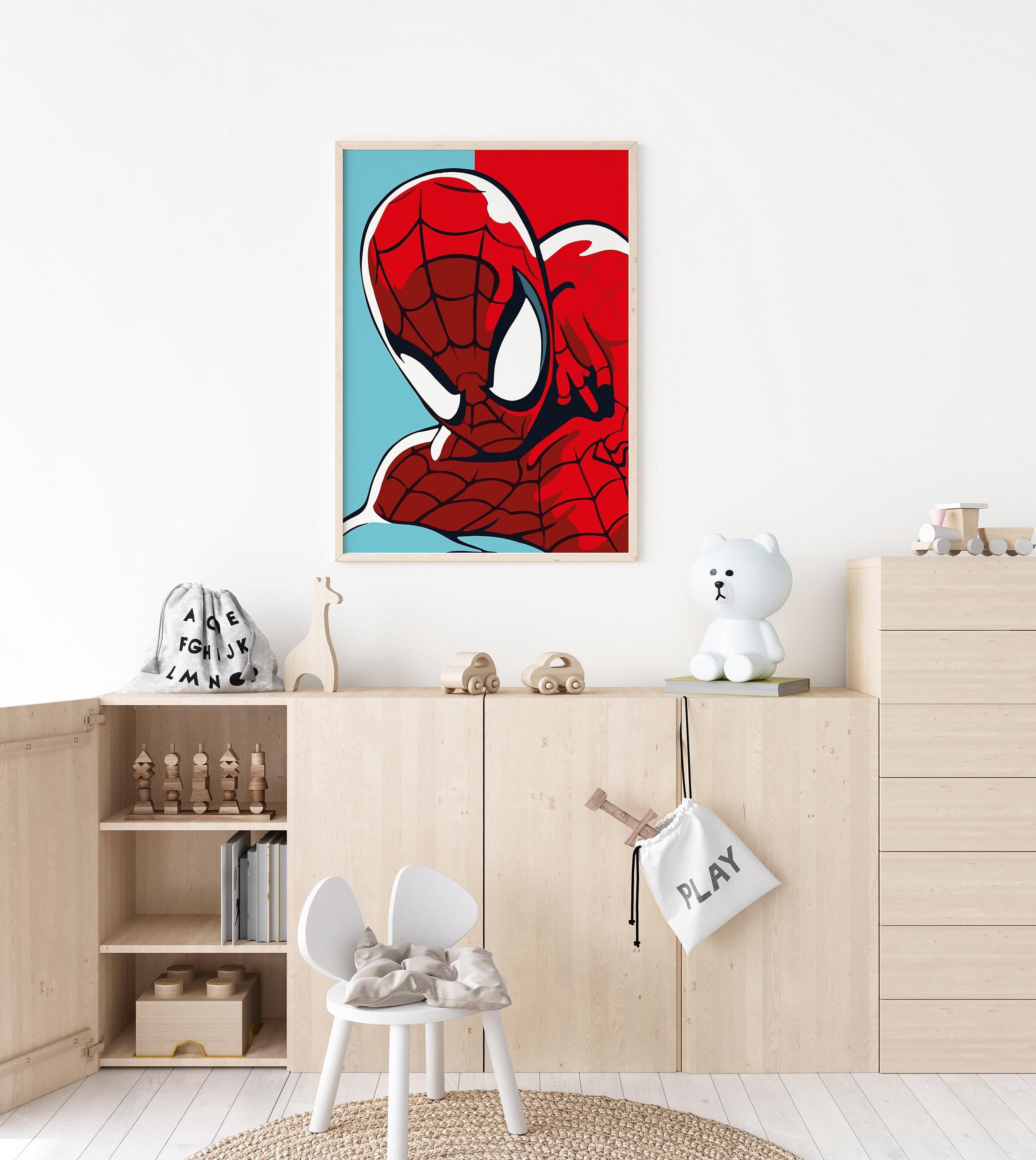 POSTER Super Hero Poster, Geek Decor, Prints, , Vintage Movie Art, Home ...