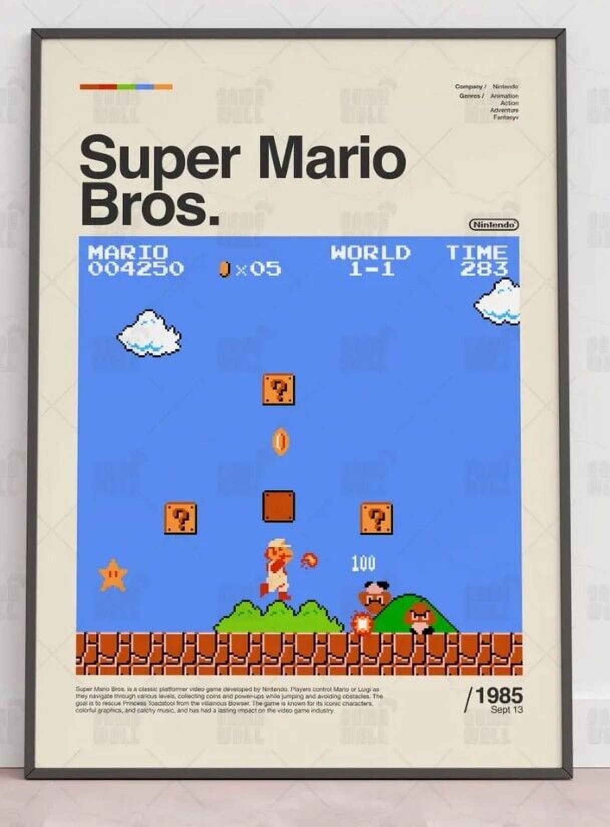 POSTER Super Mario Bros Poster, Gaming Room Poster, Gaming Wall Poster ...