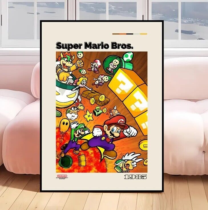 POSTER Super Mario Bros. Wall Art - Gaming Poster - Game Room Decor ...
